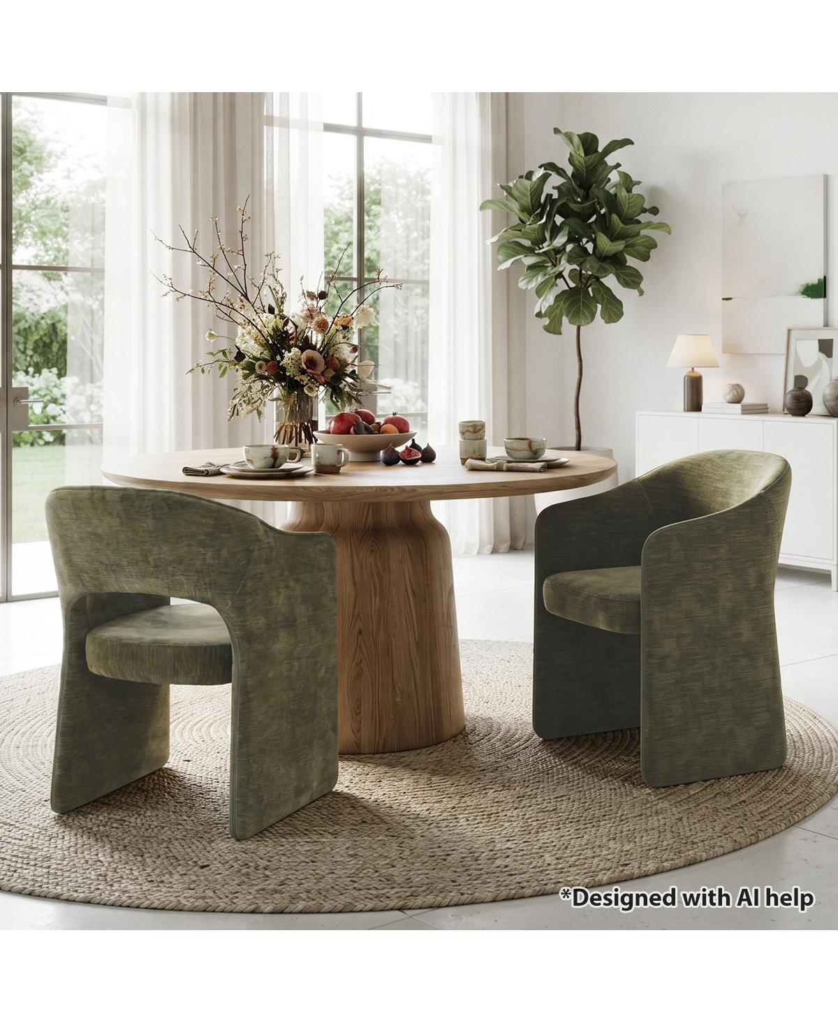 Click here for Maison Boucle Modern Upholstered Dining Armchairs... prices