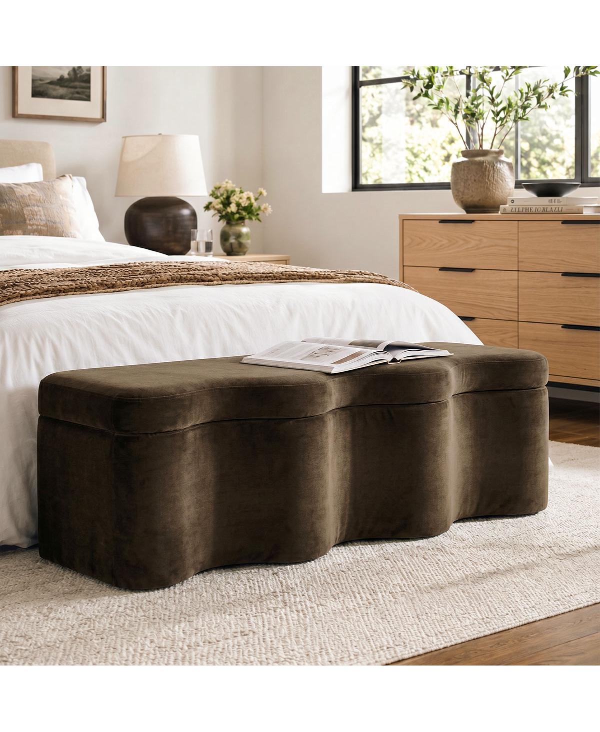 Click here for Maison Boucle 60 Modern Upholstered Storage Bench... prices