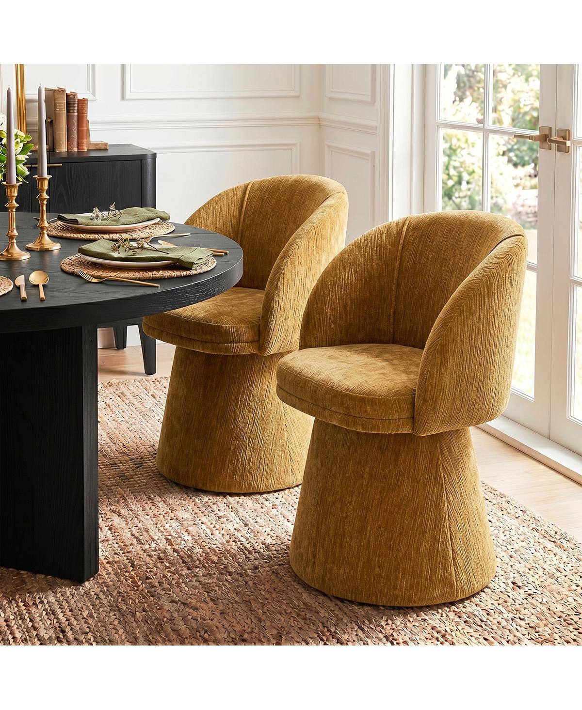 Click here for Maison Boucle Modern Swivel Dining Chair Set of 2... prices