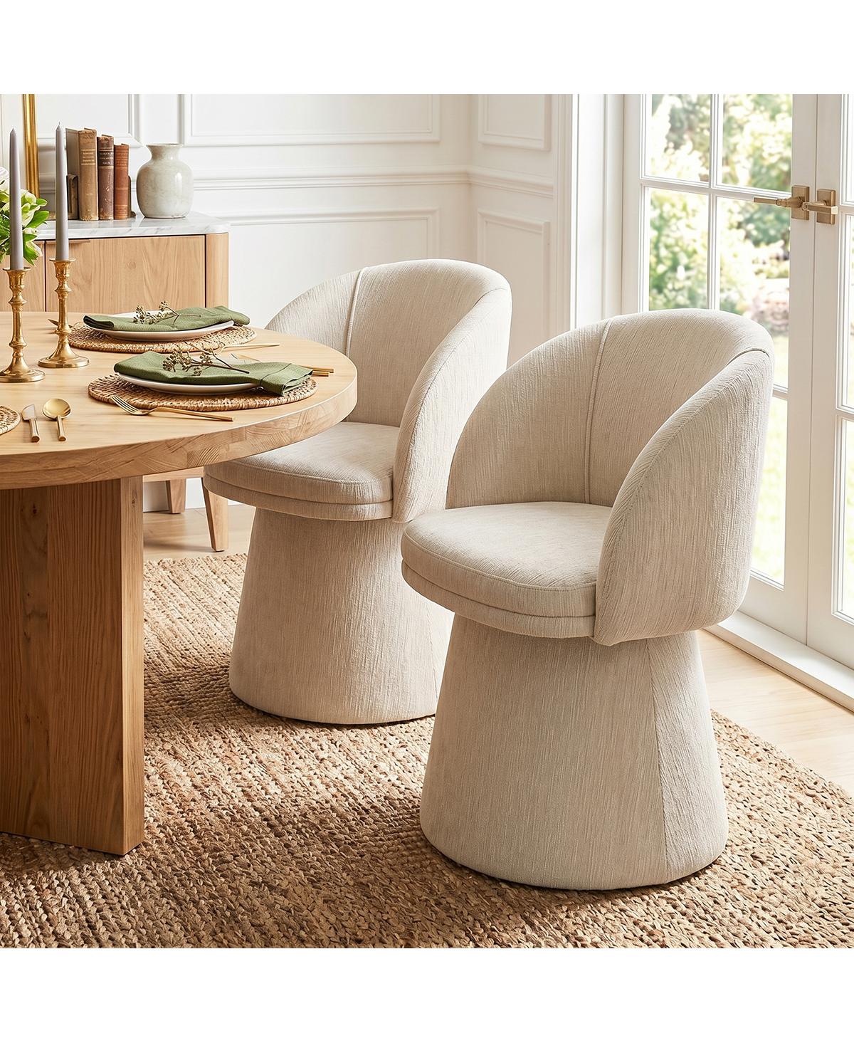 Click here for Maison Boucle Modern Swivel Dining Chair Set of 2... prices