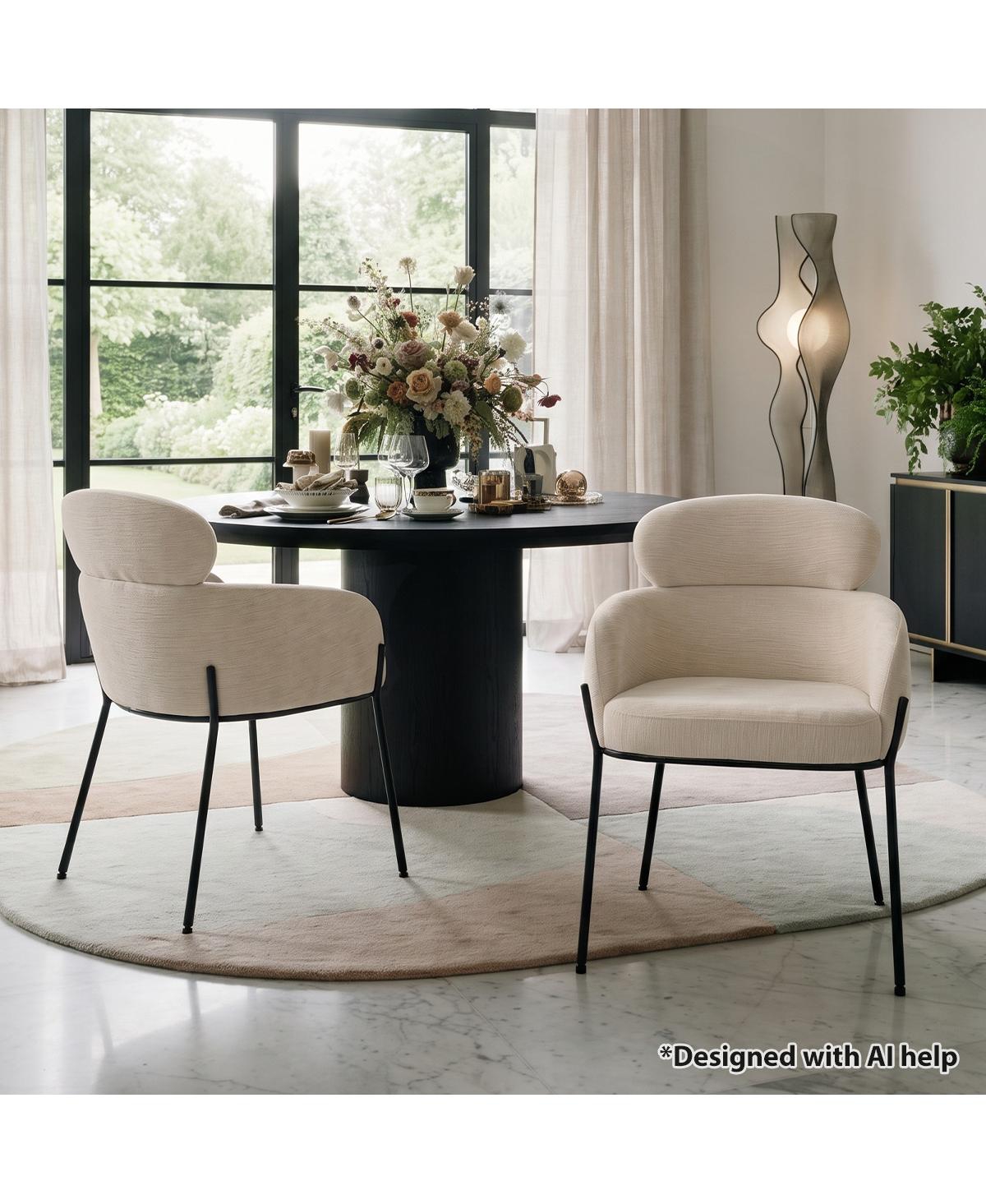 Click here for Maison Boucle Modern Upholstered Dining Chair Set... prices