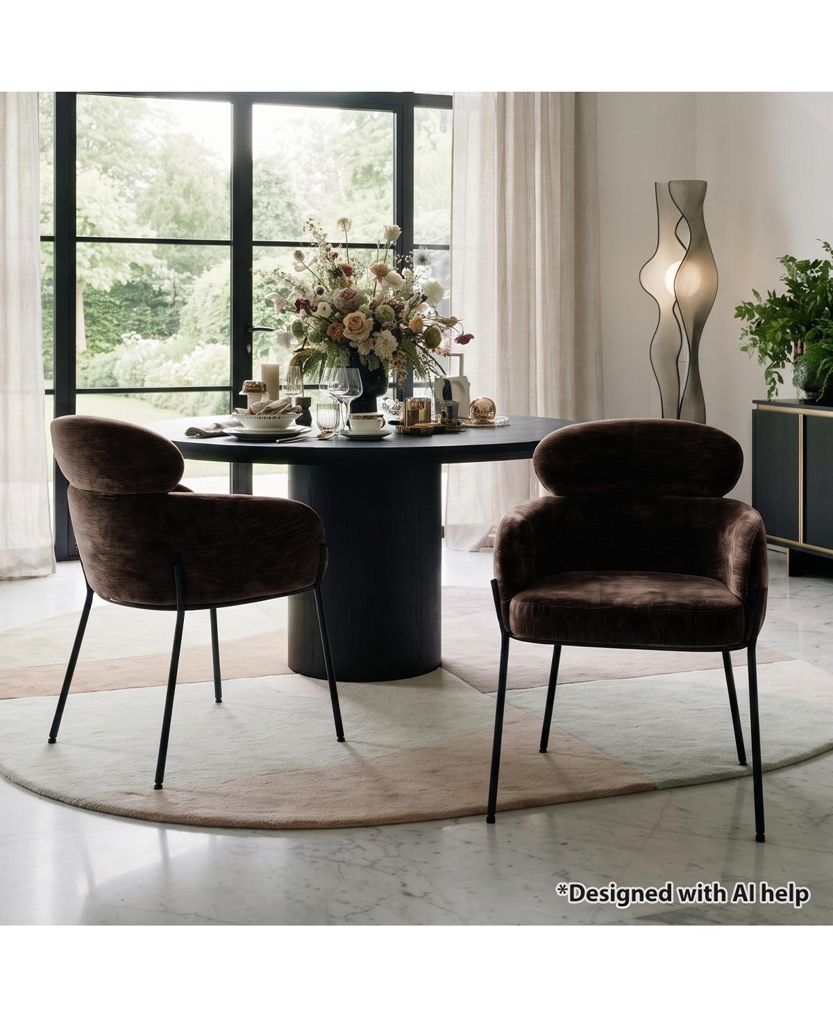 Click here for Maison Boucle Modern Upholstered Dining Chair Set... prices