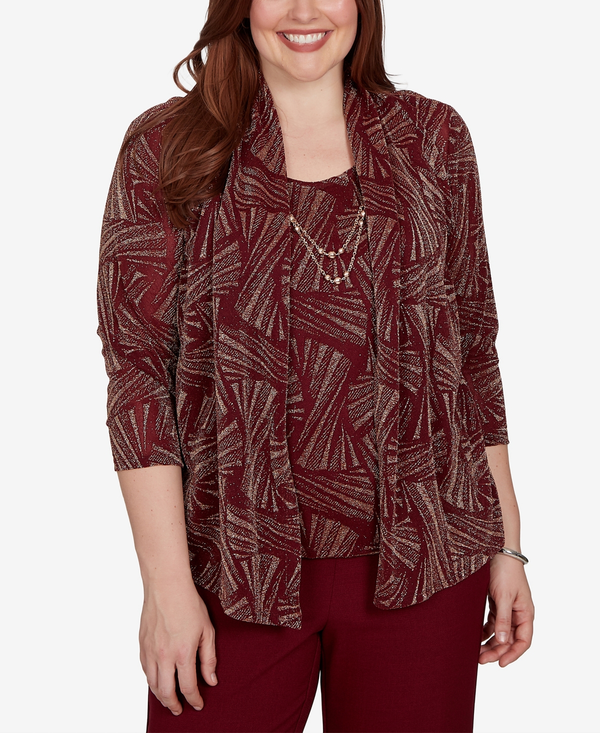 Click here for Alfred Dunner Petite Union Square Shimmer Abstract... prices