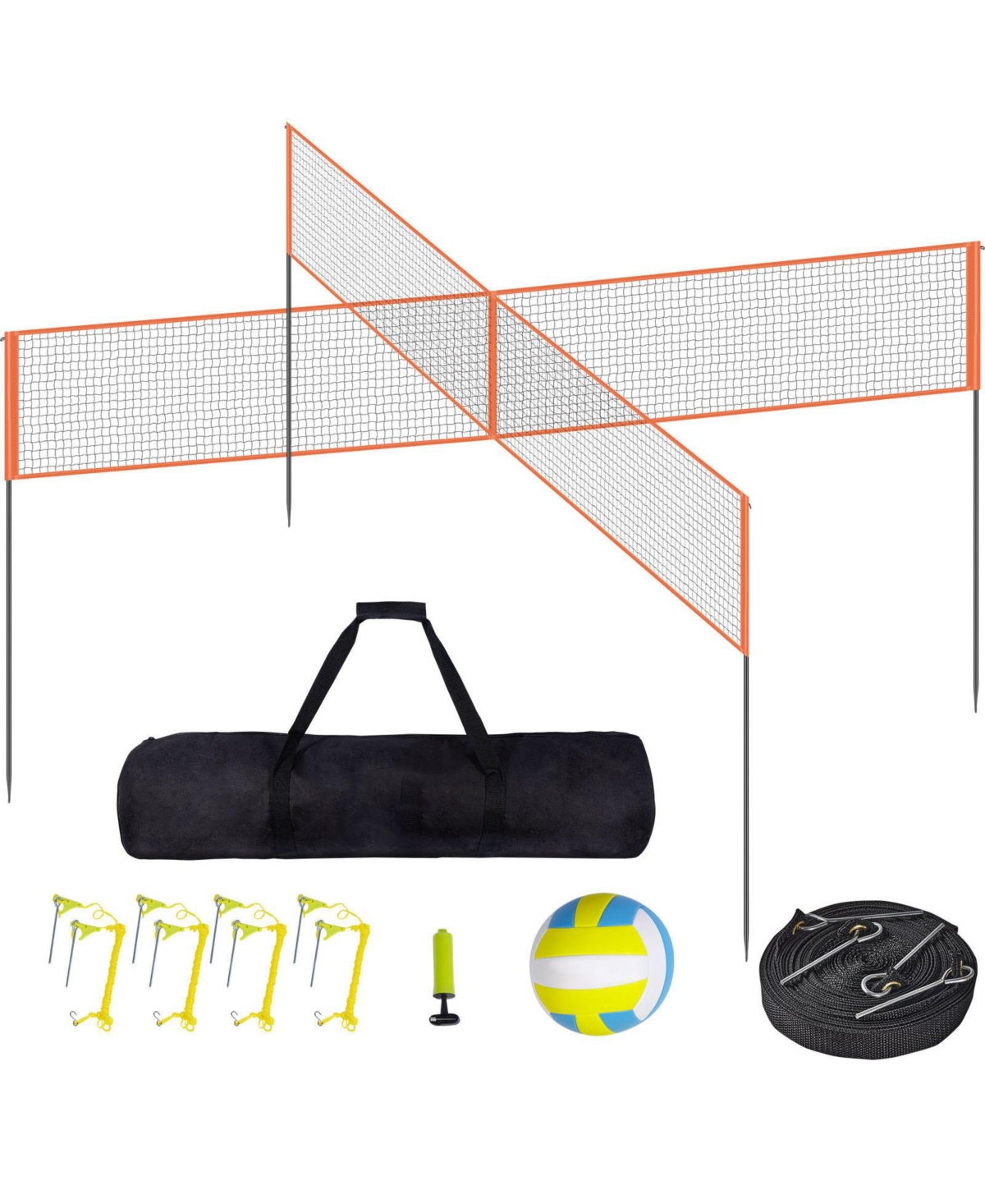 Click here for Sevorley 4-Way Volleyball and Badminton Net Set wi... prices