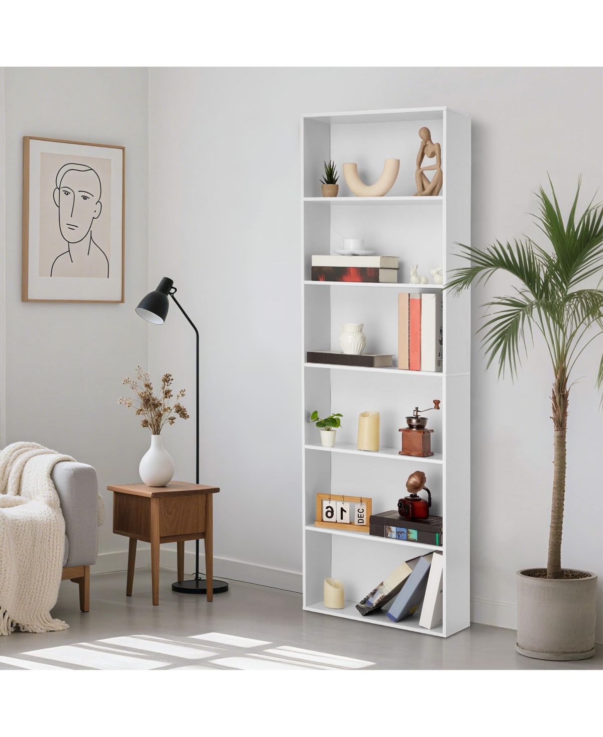 Click here for homfan 71.4 6-Tier Bookcase  Industrial Rustic Bro... prices