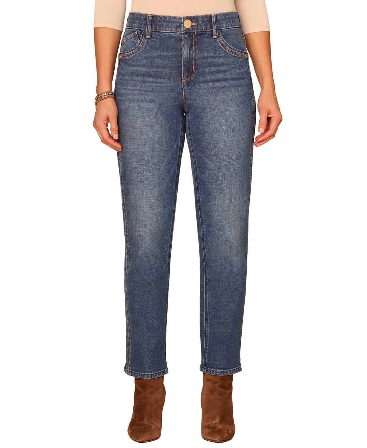 Click here for Democracy Petites High-Waisted Straight-Leg Ankle... prices