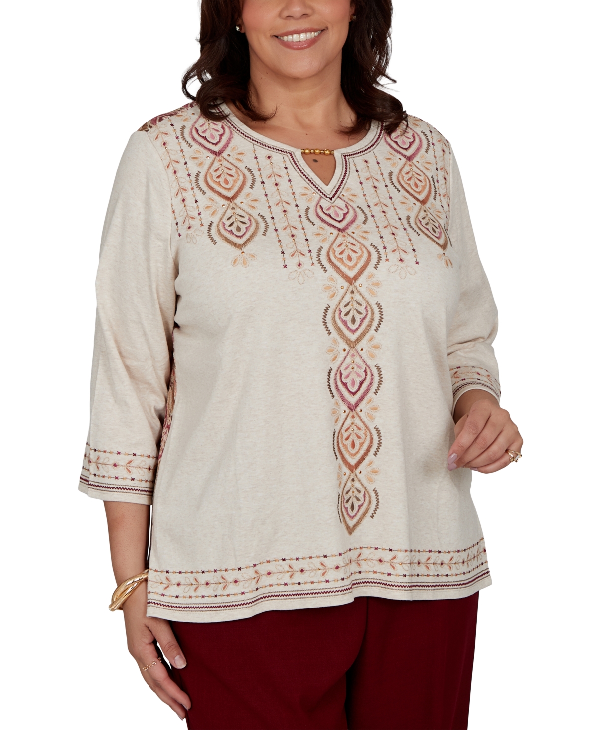 Click here for Alfred Dunner Plus Size Union Square Medallion Emb... prices
