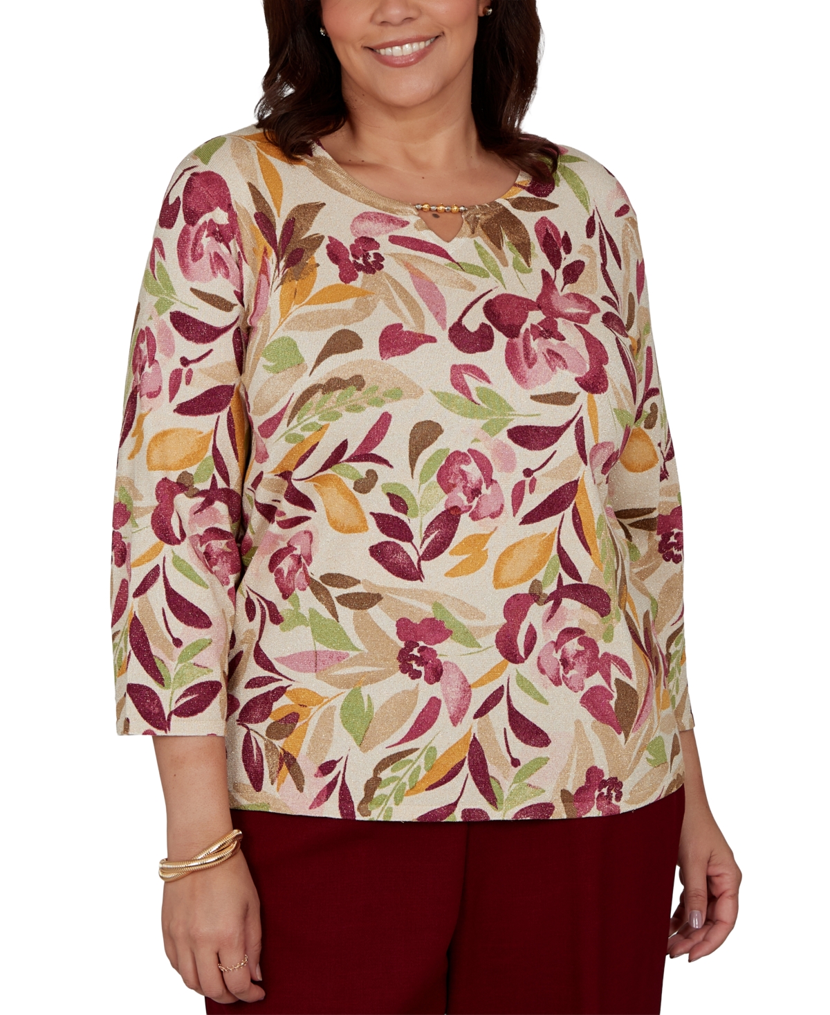 Click here for Alfred Dunner Plus Size Union Square Floral Painte... prices