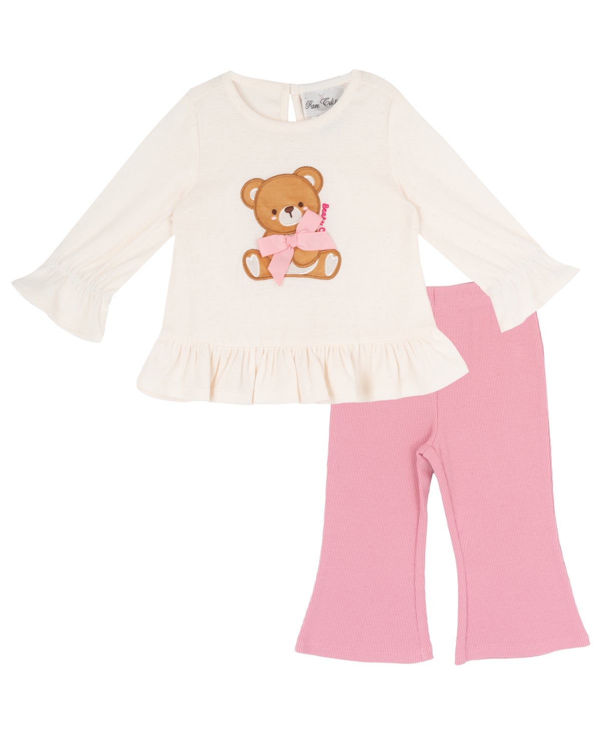 Click here for Rare Editions Baby Girls Graphic Bear Top and Pant... prices