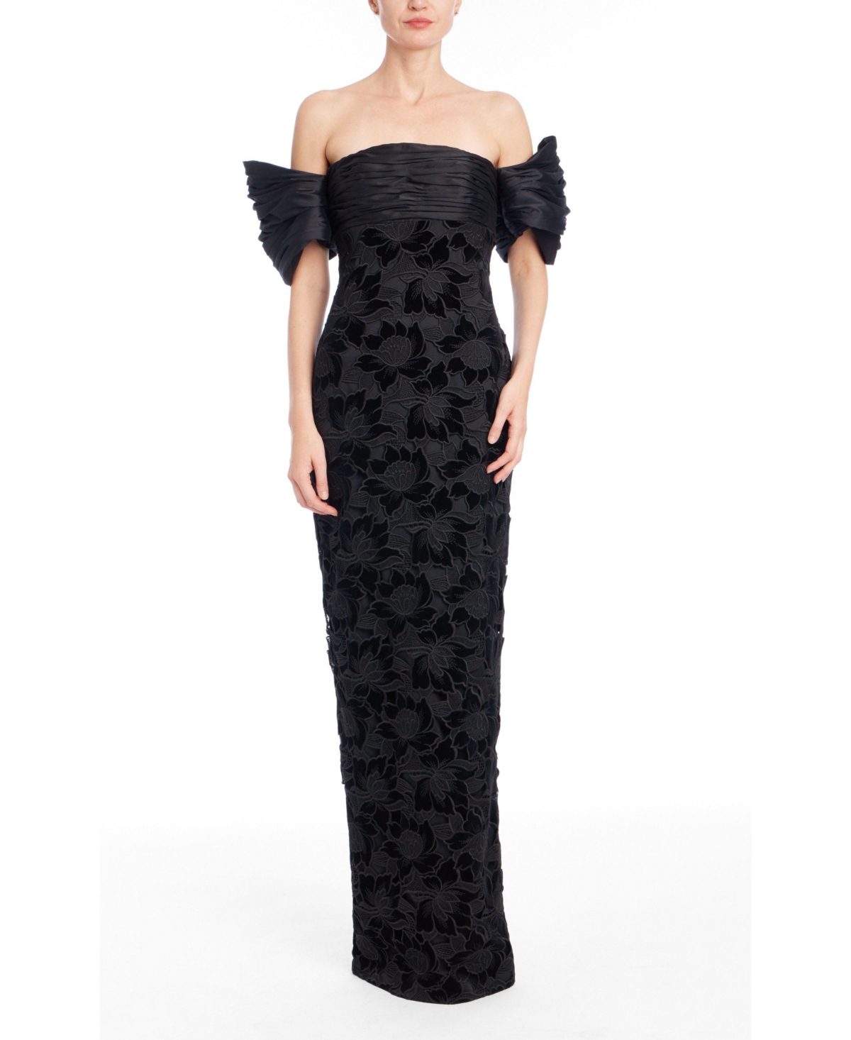 Click here for Badgley Mischka Womens The Off-the-Shoulder Gown prices