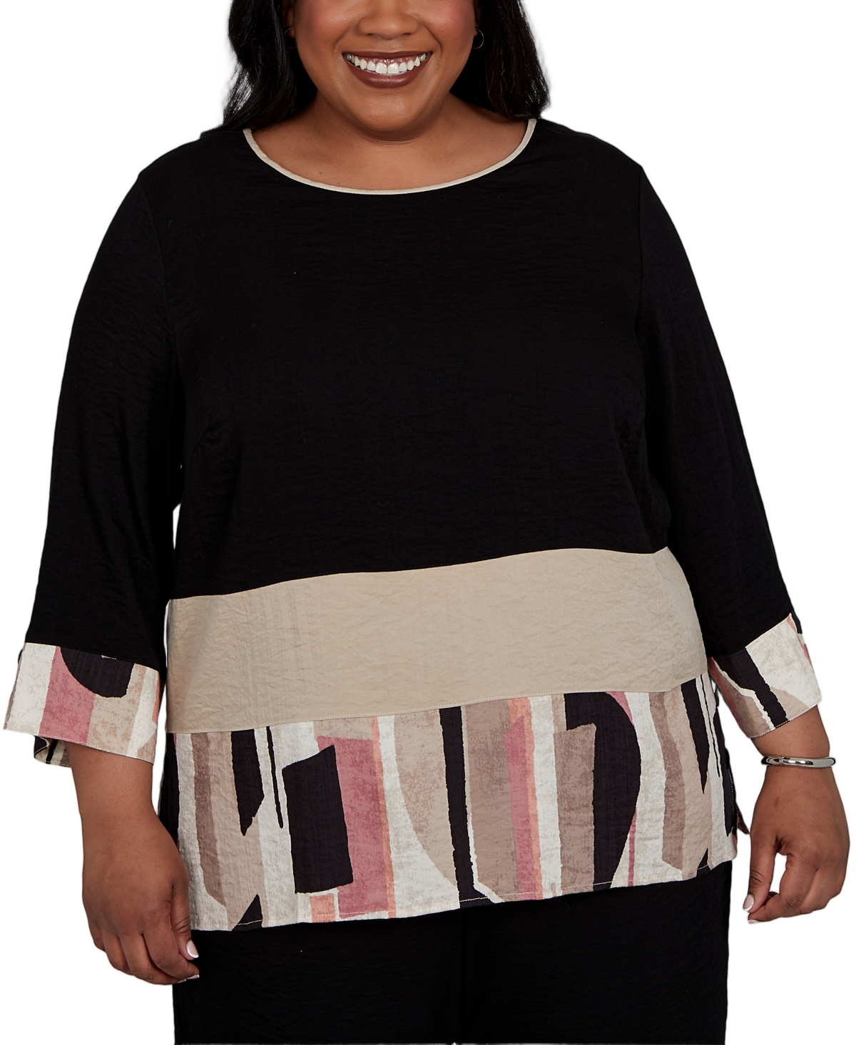 Click here for Alfred Dunner Plus Size Travel Advisory Spliced Pa... prices