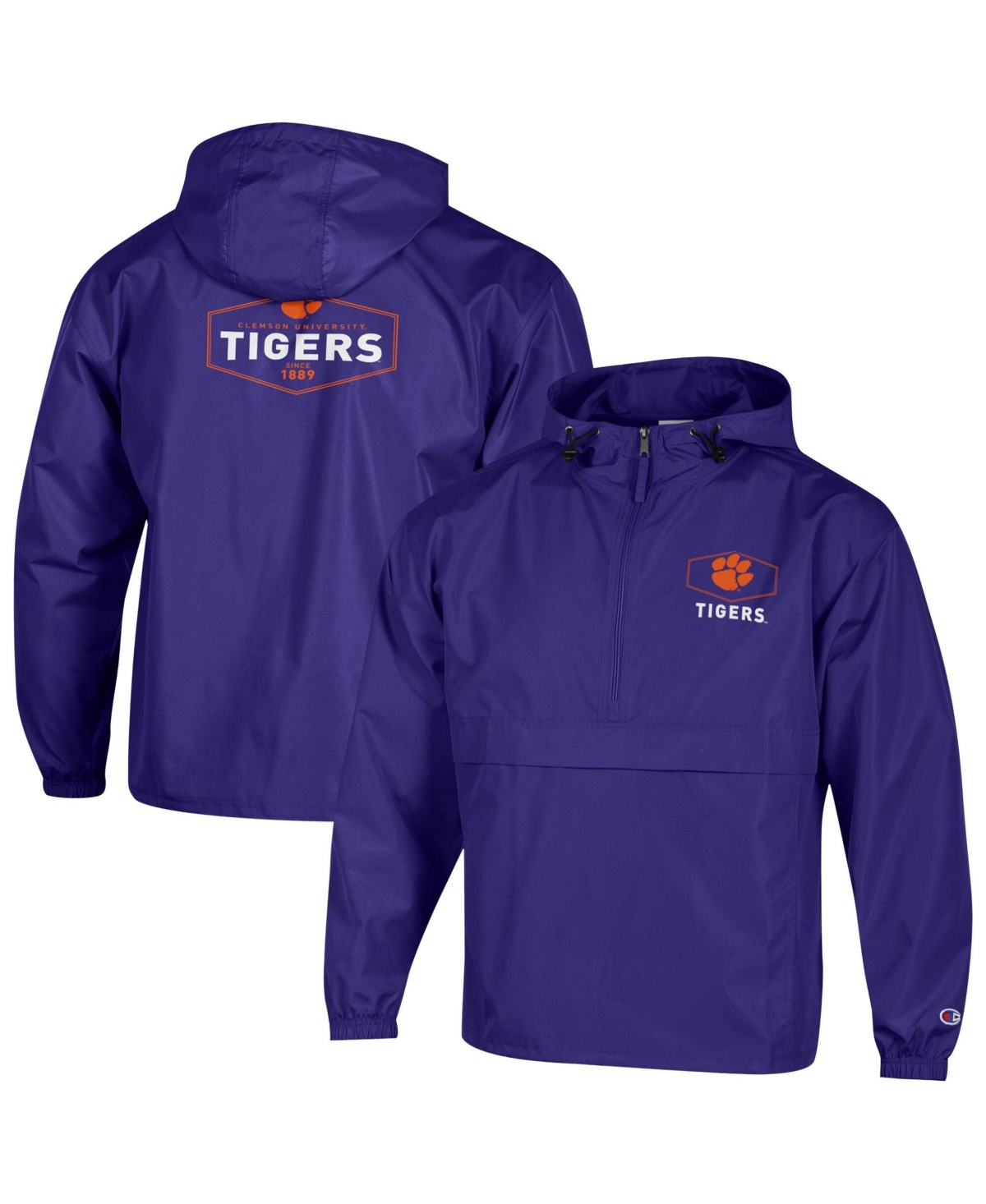Click here for Champion Mens Purple Clemson Tigers Delay Packable... prices