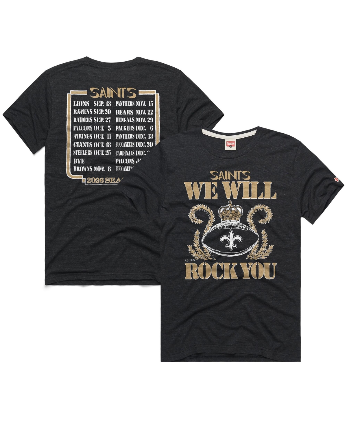 Click here for Homage Mens and Womens Charcoal New Orleans Saints... prices