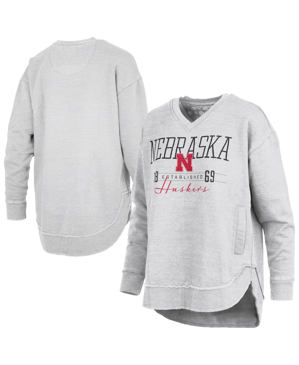 Click here for Pressbox Womens Heather Gray Nebraska Huskers Marc... prices