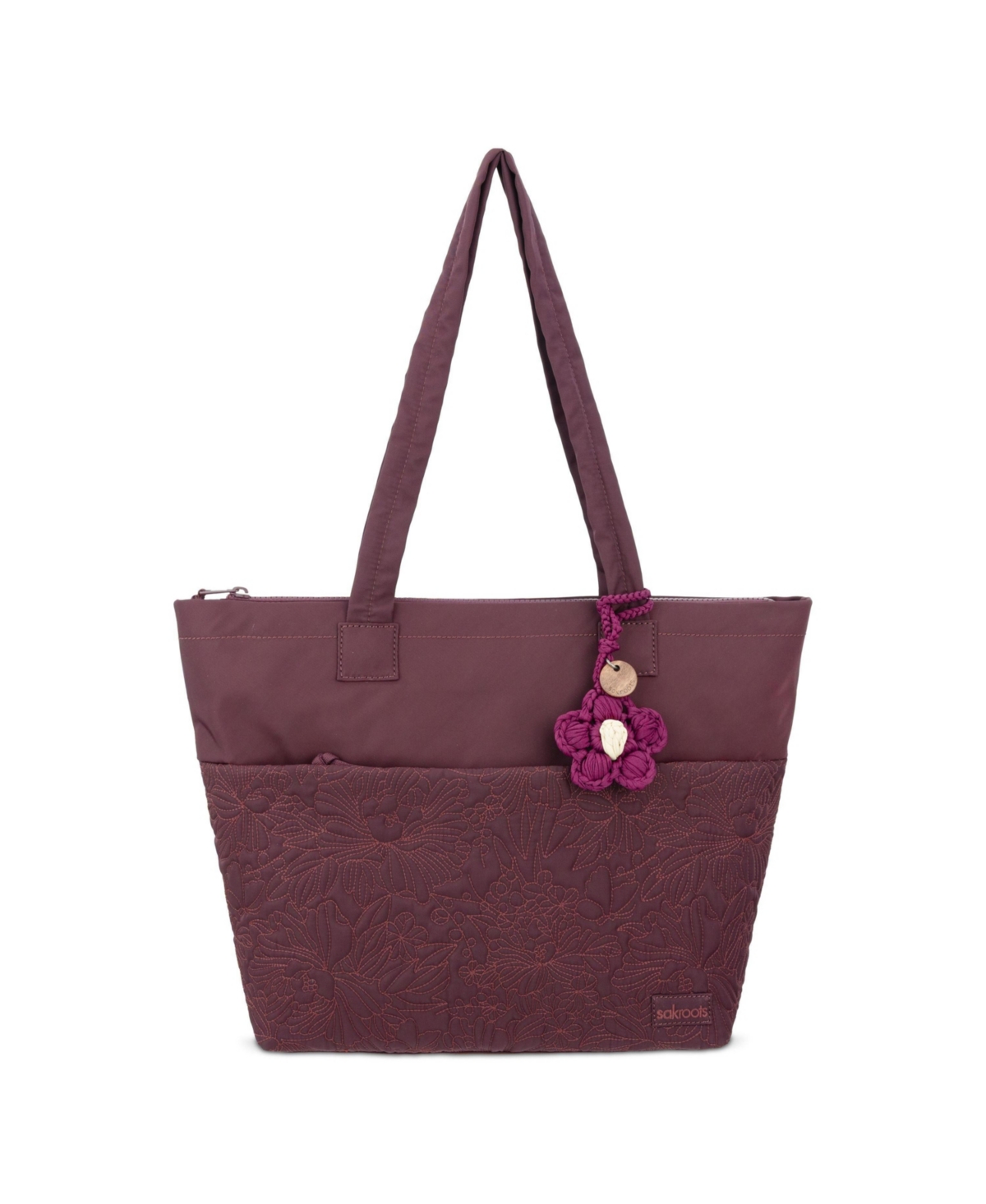 Click here for Sakroots Womens Banyan Tote - Black cherry flower... prices