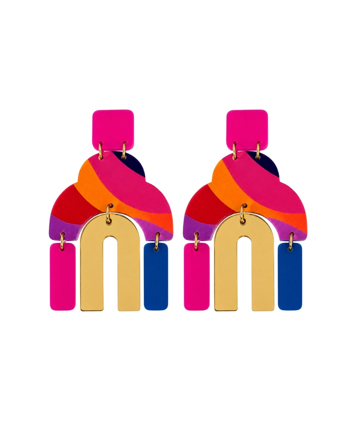 Click here for Swanky Designs Esme Dangle Statement Earrings - Fu... prices