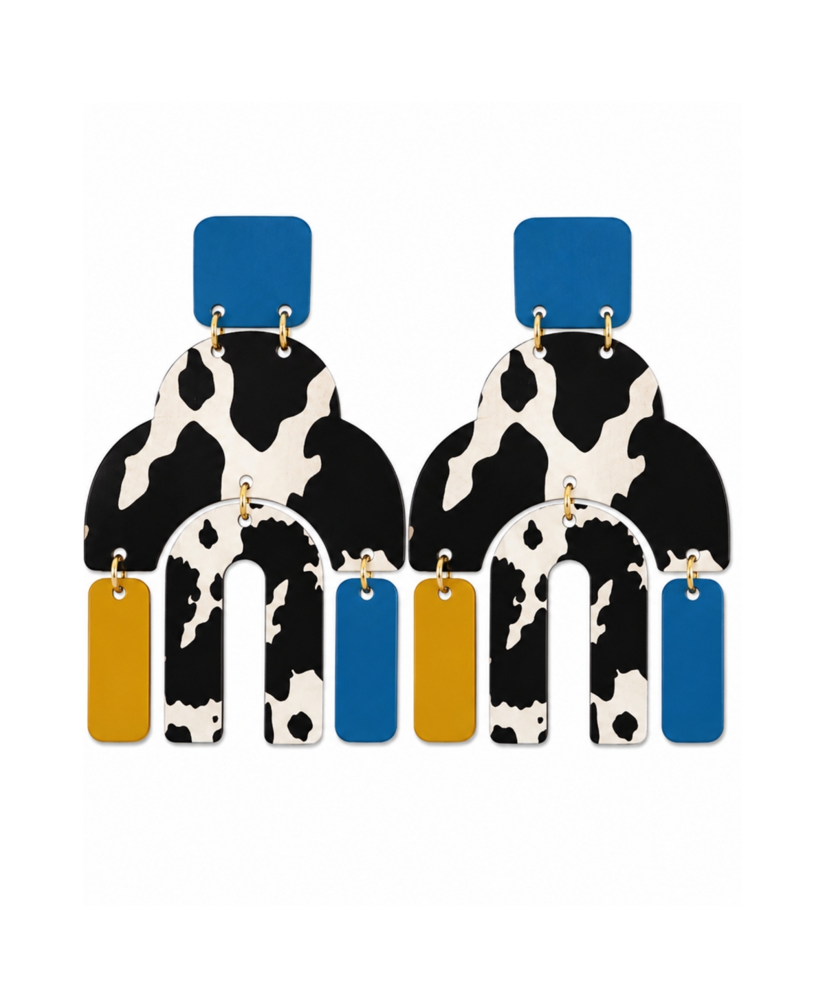 Click here for Swanky Designs Esme Dangle Statement Earrings - Bl... prices