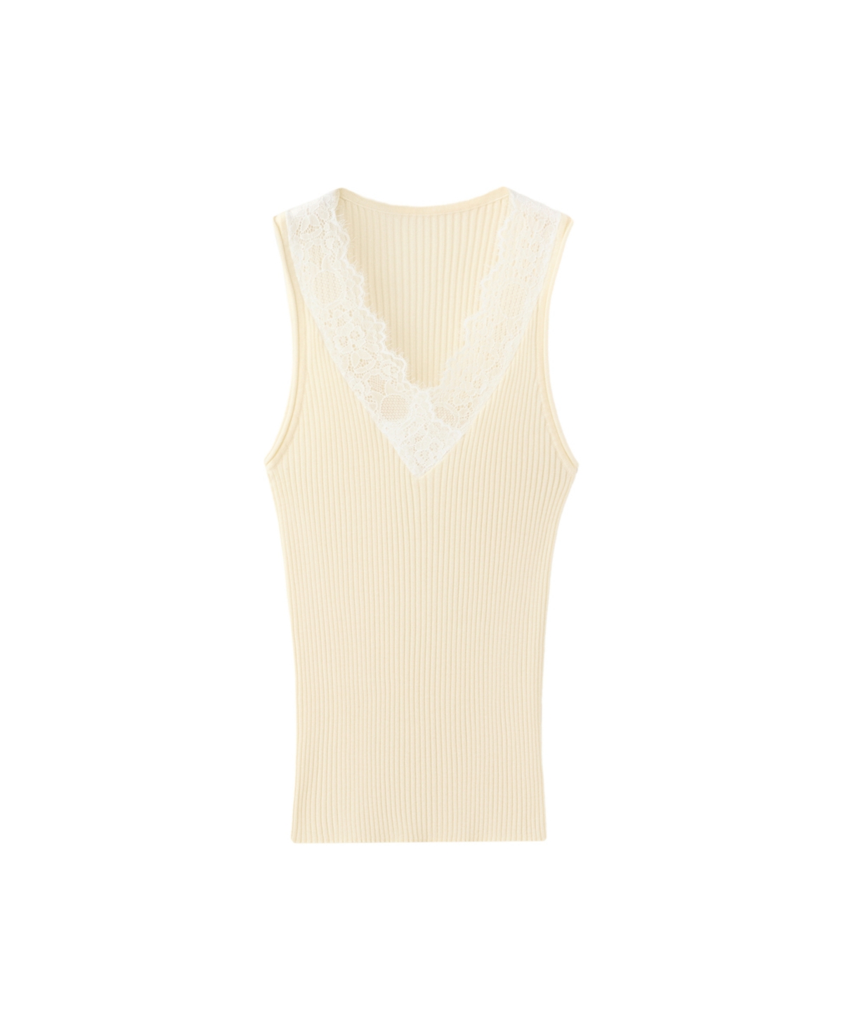 Click here for Mango Womens Lace Lyocell Top - Pastel Yellow prices