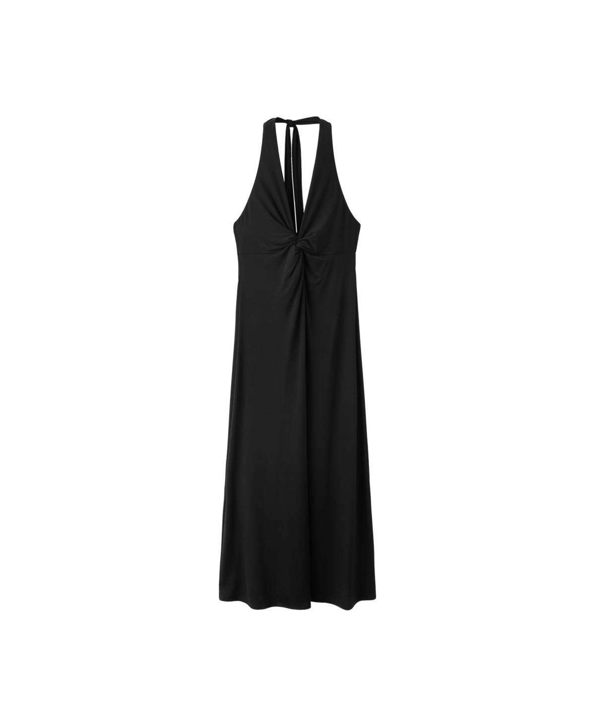 Click here for Mango Womens Draped Halter Midi Dress - Black prices