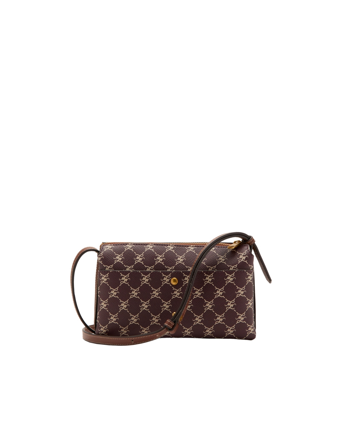 Click here for Mango Womens Printed Logo Shoulder Bag - Burgundy prices