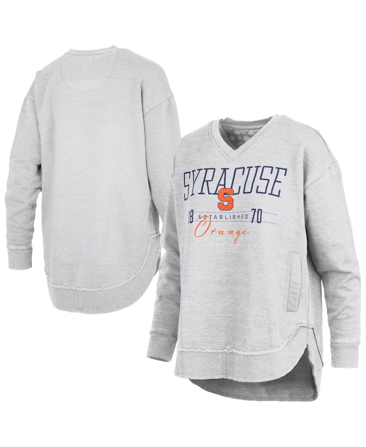 Click here for Pressbox Womens Heather Gray Syracuse Orange Marcu... prices