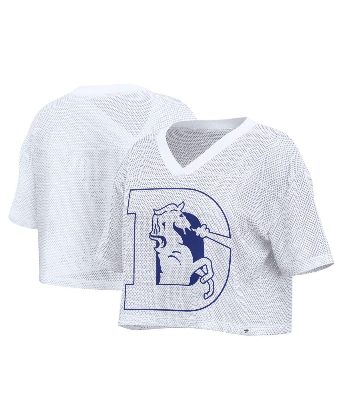 Click here for Fanatics Womens White Denver Broncos Oversized Mes... prices