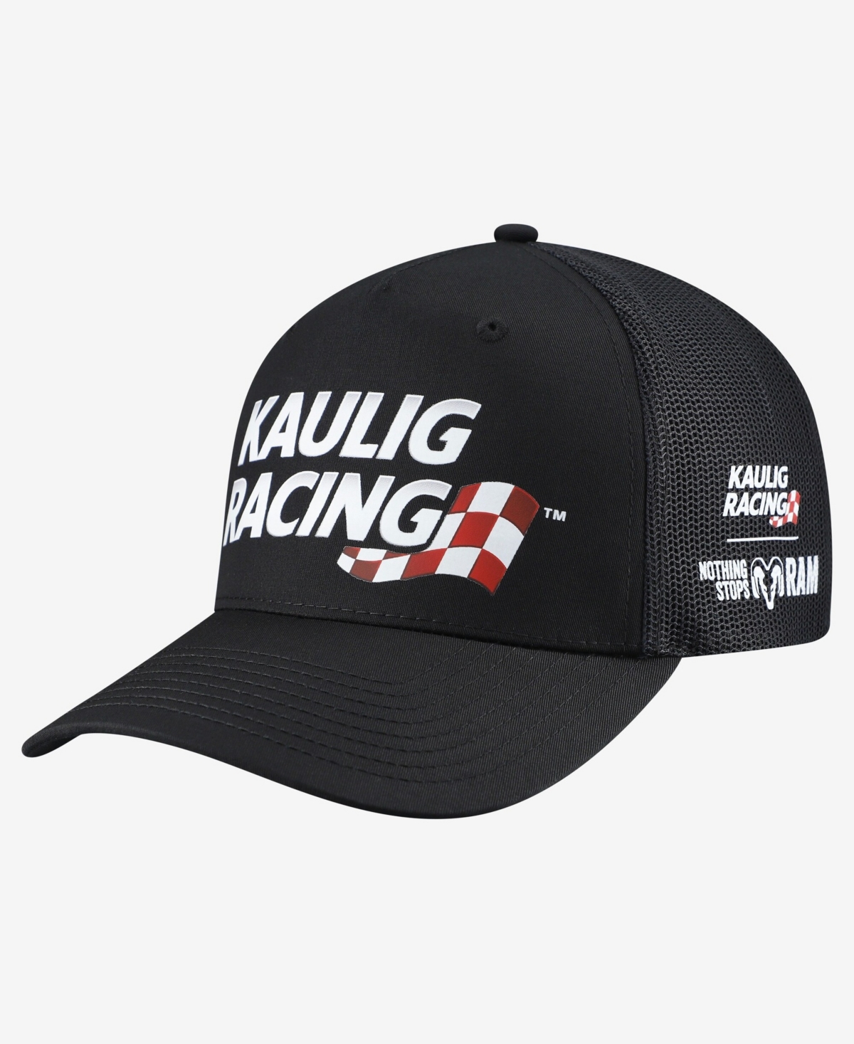 Click here for Kaulig Racing Mens and Womens x Ram Black Trucker... prices