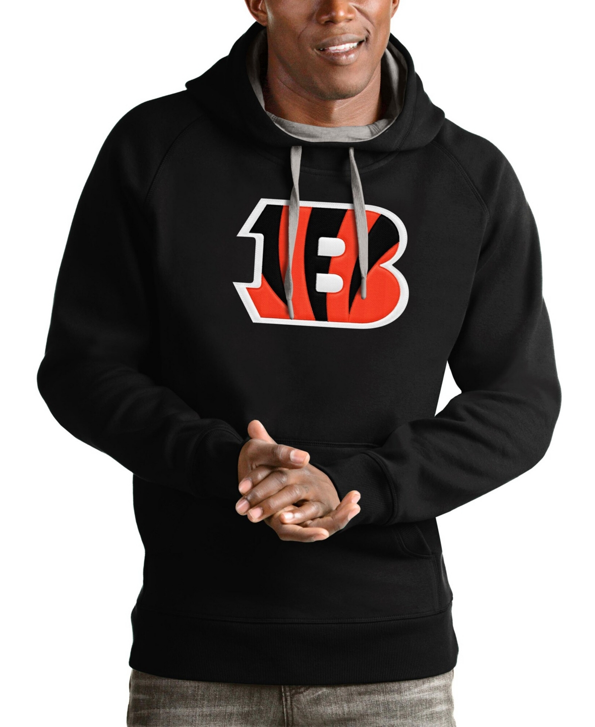 Click here for Antigua Mens Black Cincinnati Bengals Victory Pull... prices
