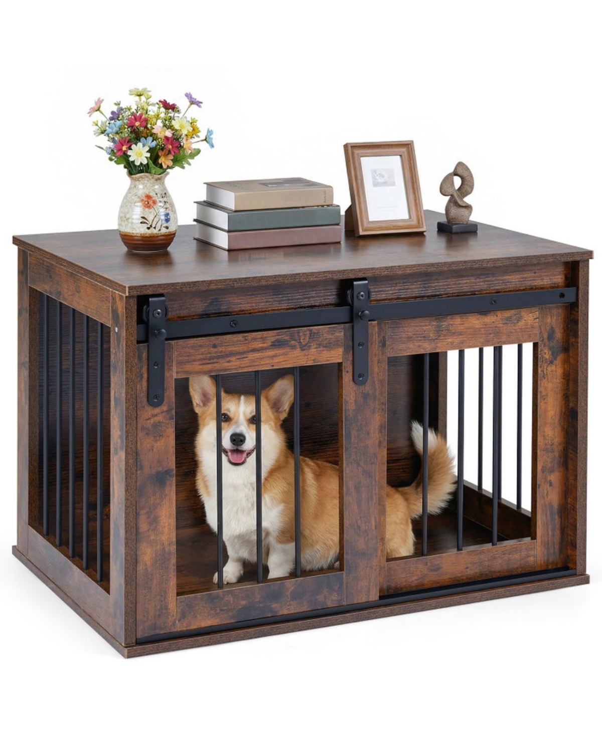 Click here for Hongge Heavy-Duty Dog Crate Furniture with Sliding... prices