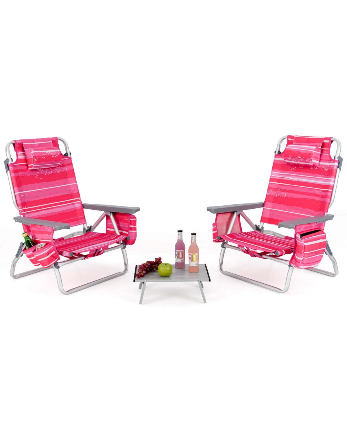 Click here for Costway 2-Pack Folding Backpack Beach Chair Table... prices