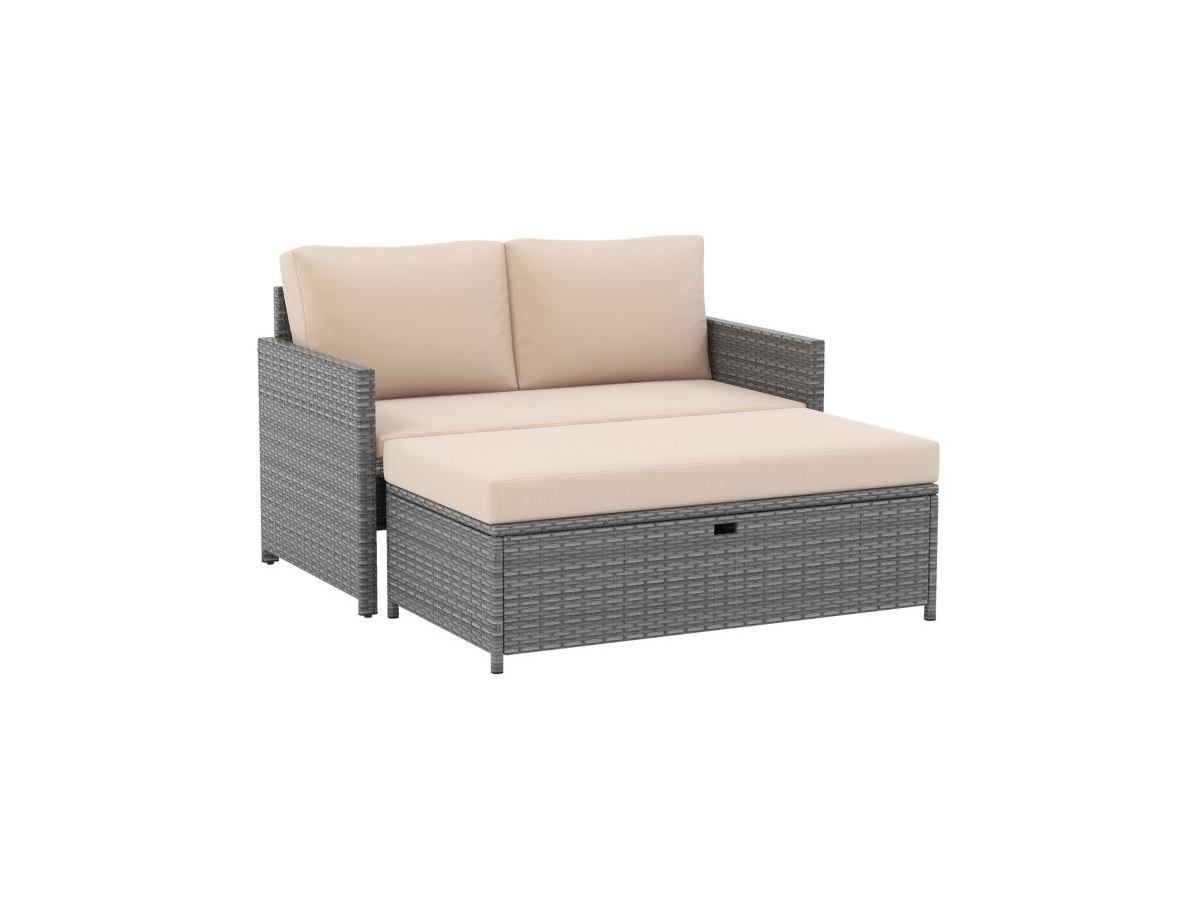 Click here for Boyel Living Outdoor Rattan Daybed Wicker Loveseat... prices