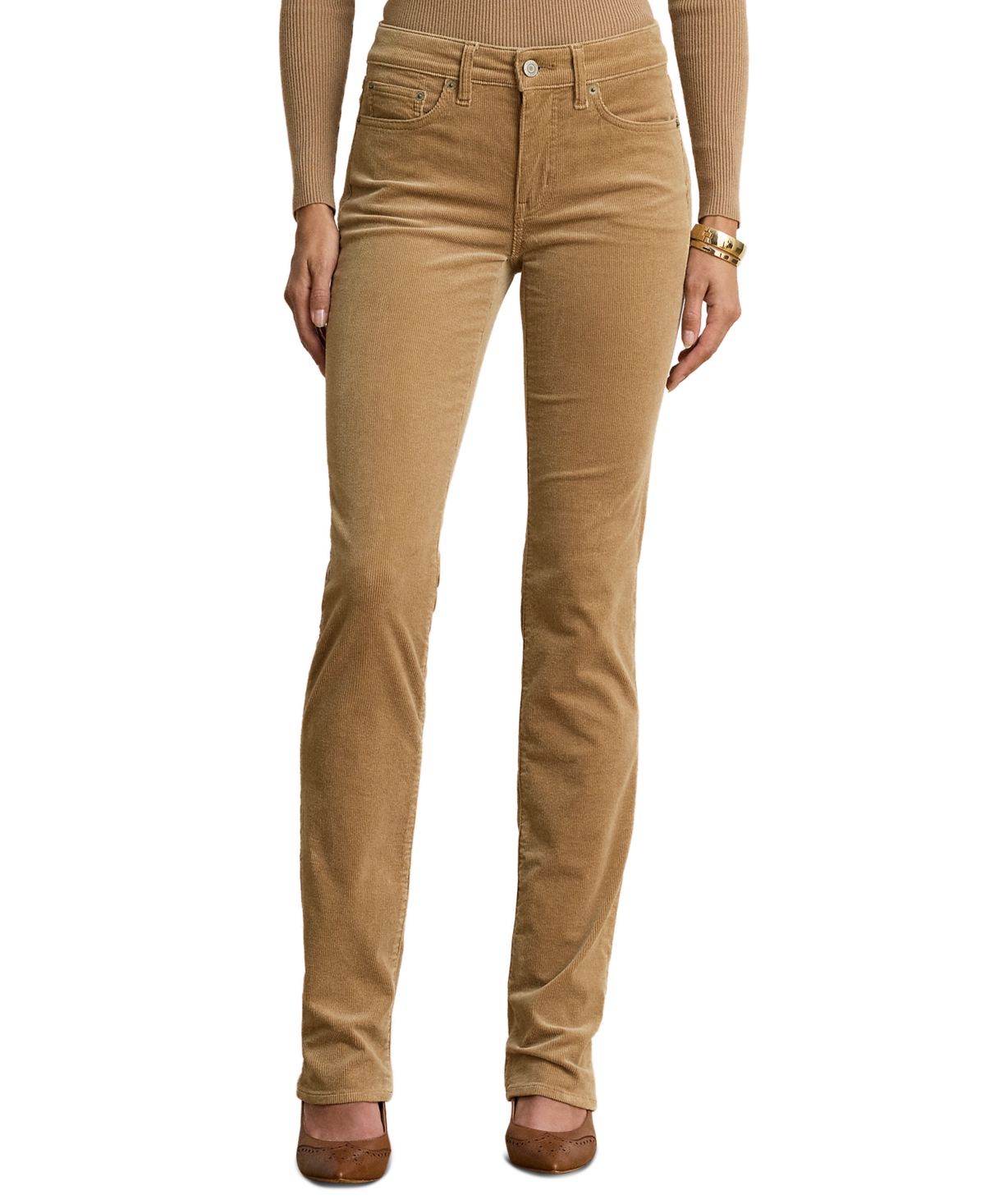 Click here for Lauren Ralph Lauren Petite Corduroy Mid-Rise Strai... prices