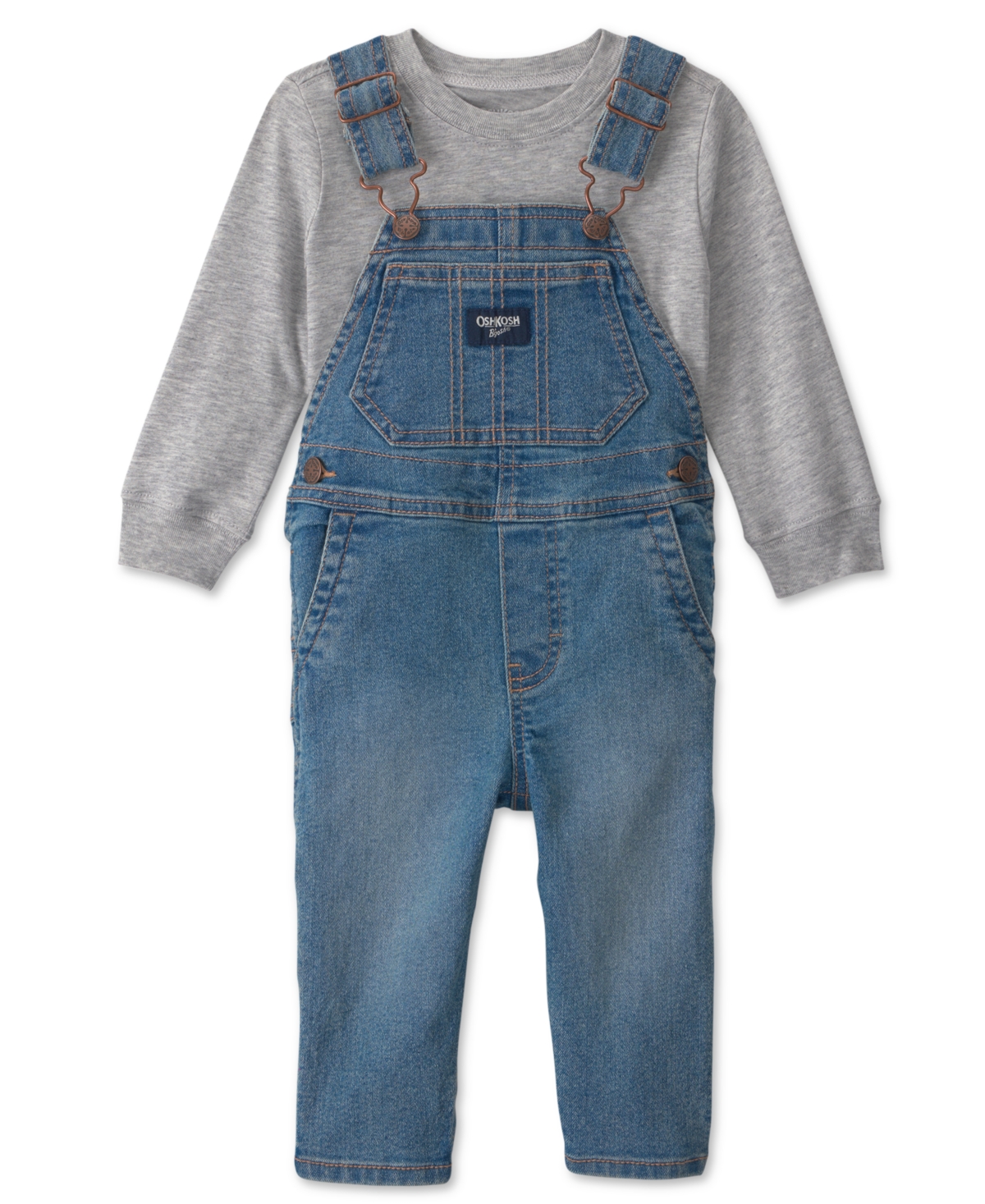 Click here for Osh Kosh Baby Boys Sleeveless Denim Jumper and T-S... prices