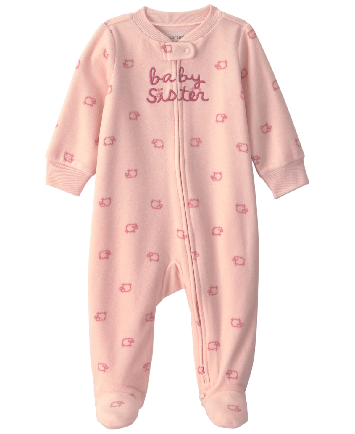 Click here for Carters Baby Girls Baby Sister Fleece 2-Way Zip Sl... prices