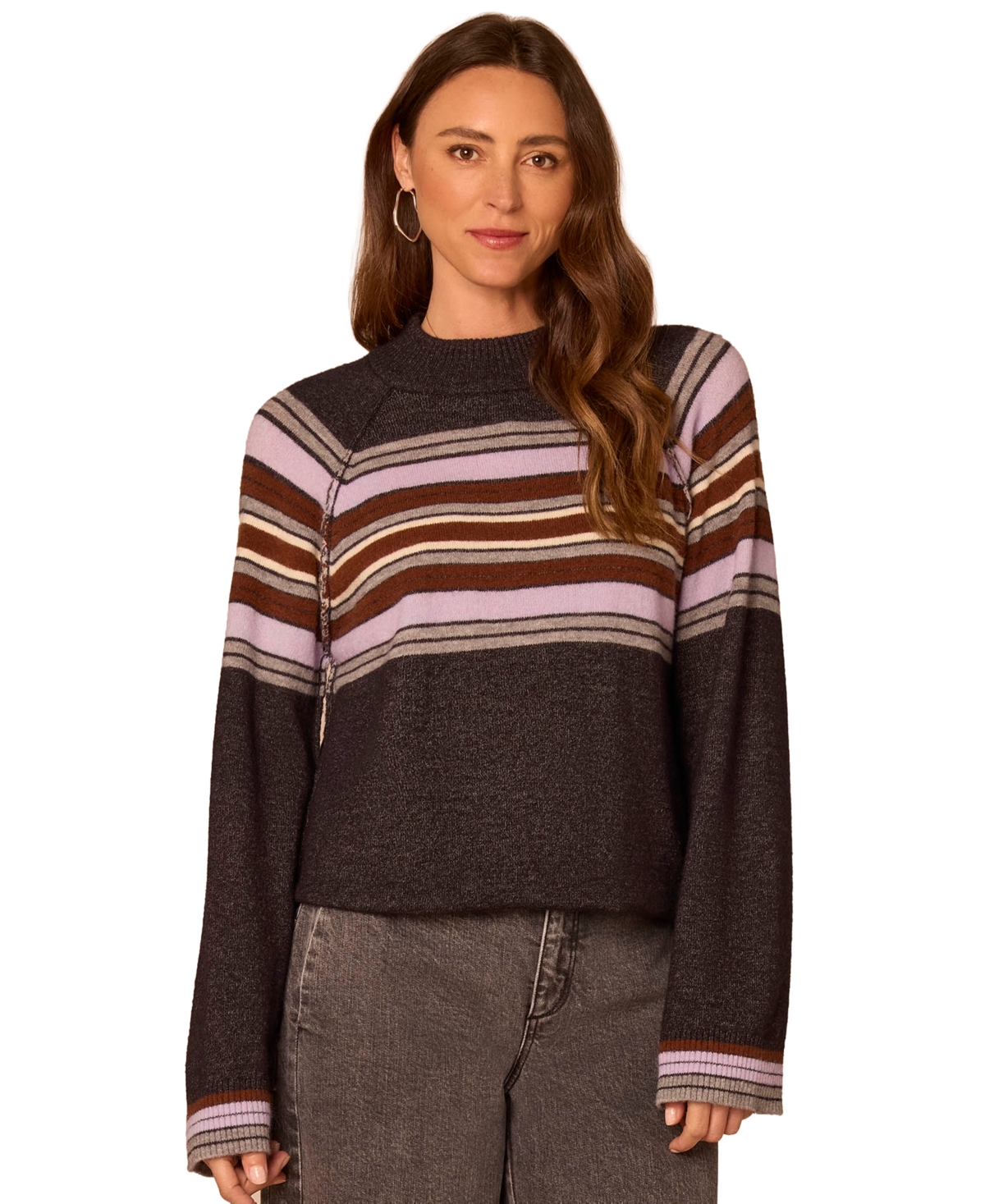 Click here for Democracy Petite Placement-Stripe Mock-Neck Bubble... prices