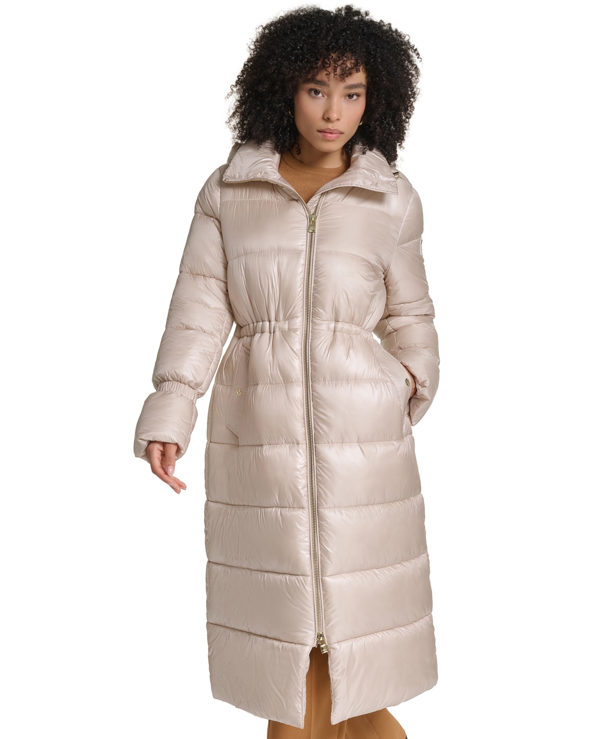 Click here for Karl Lagerfeld Paris Womens Shine Hooded Anorak Ma... prices