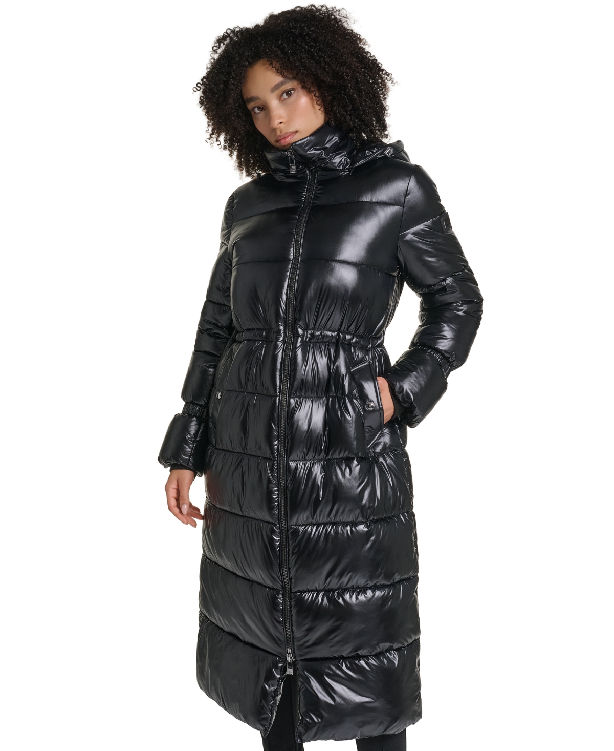 Click here for Karl Lagerfeld Paris Womens Shine Hooded Anorak Ma... prices