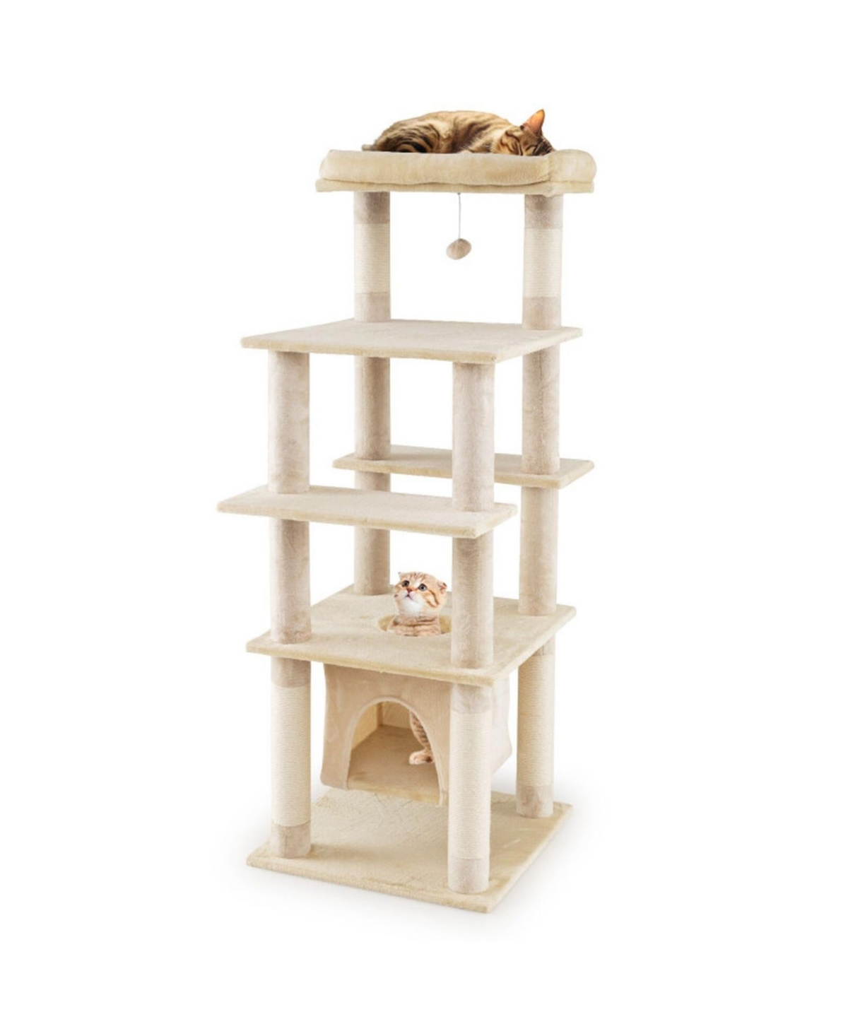 Click here for Hongge 58 Inch Large Cat Tree Tower with Swaying A... prices