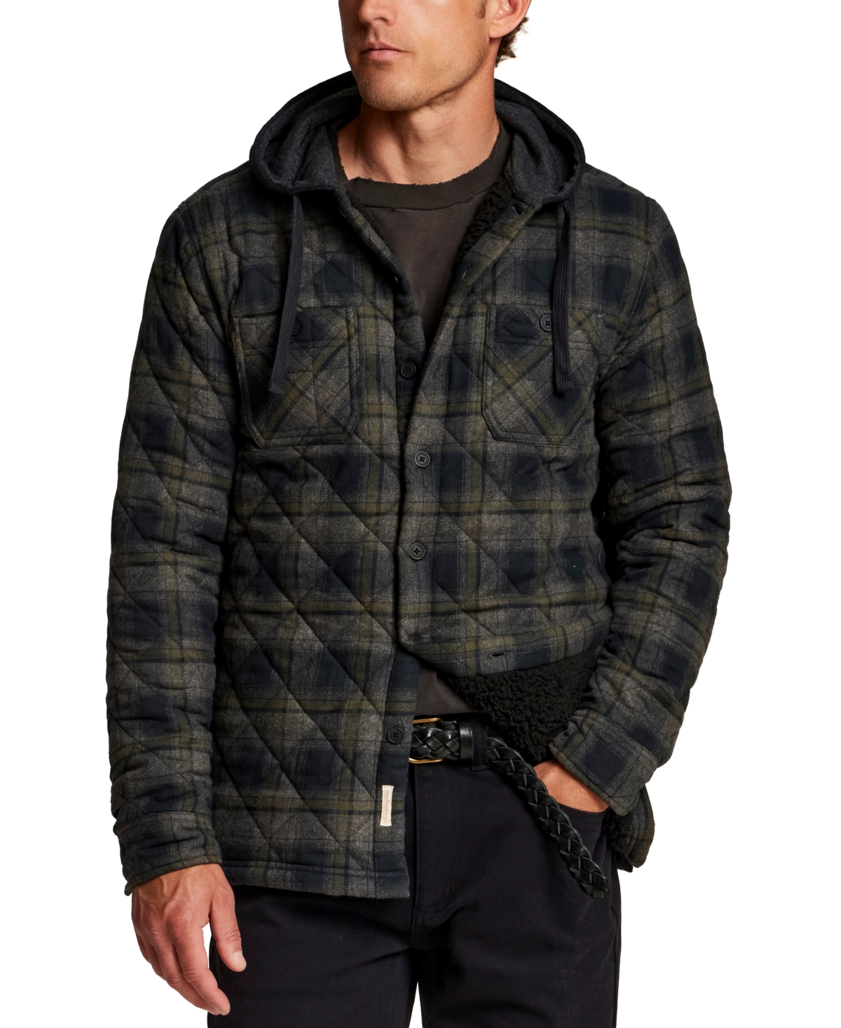 Click here for Weatherproof Vintage Mens Quilted Sherpa Lined Shi... prices