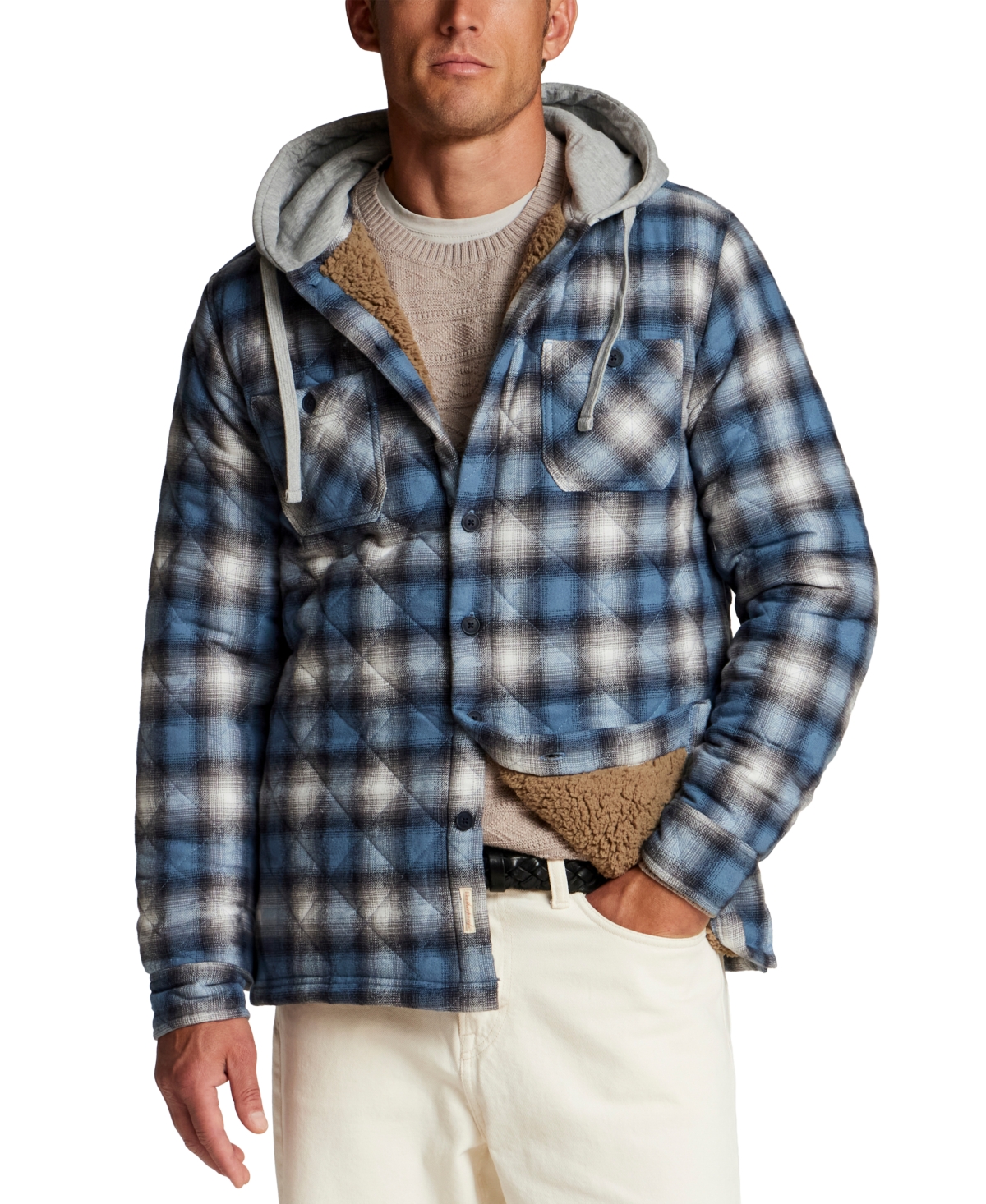 Click here for Weatherproof Vintage Mens Quilted Sherpa Lined Shi... prices