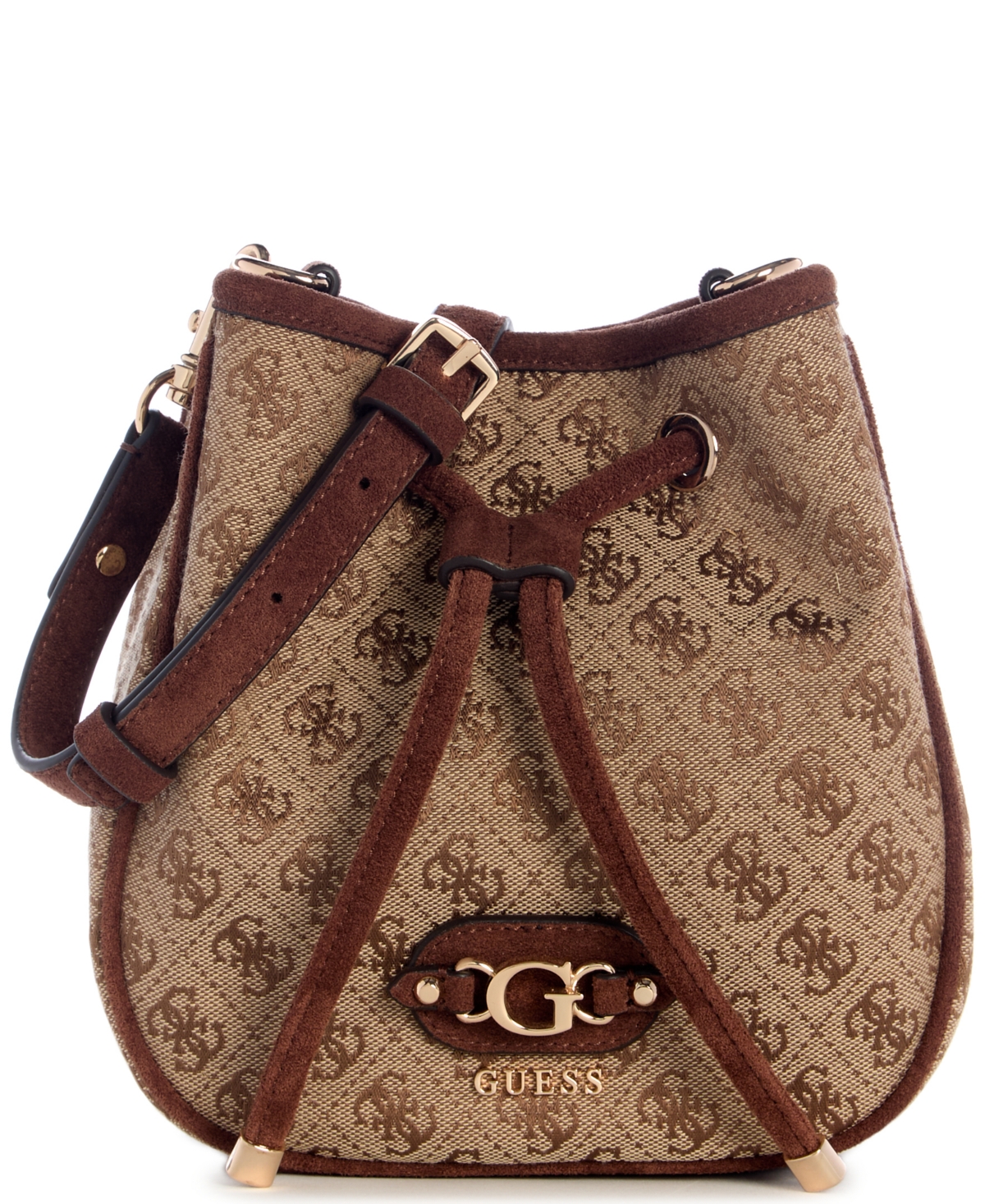 Click here for Guess Samantha Small Drawstring Bucket Handbag - L... prices