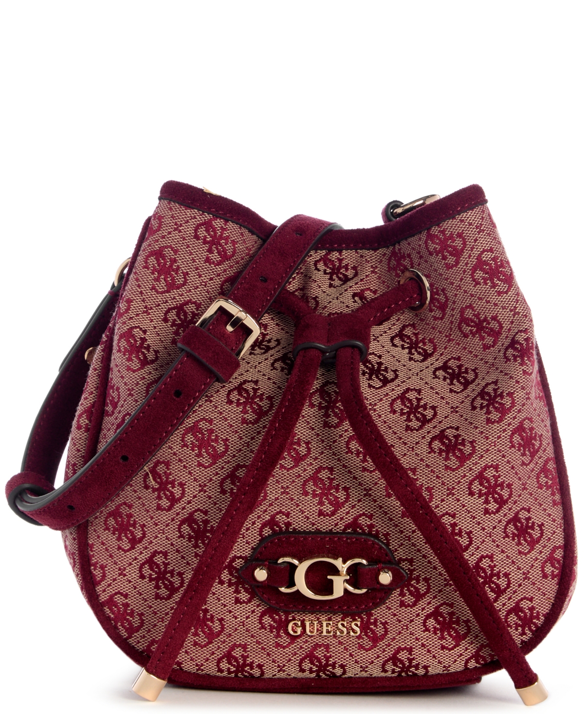 Click here for Guess Samantha Small Drawstring Bucket Handbag - M... prices