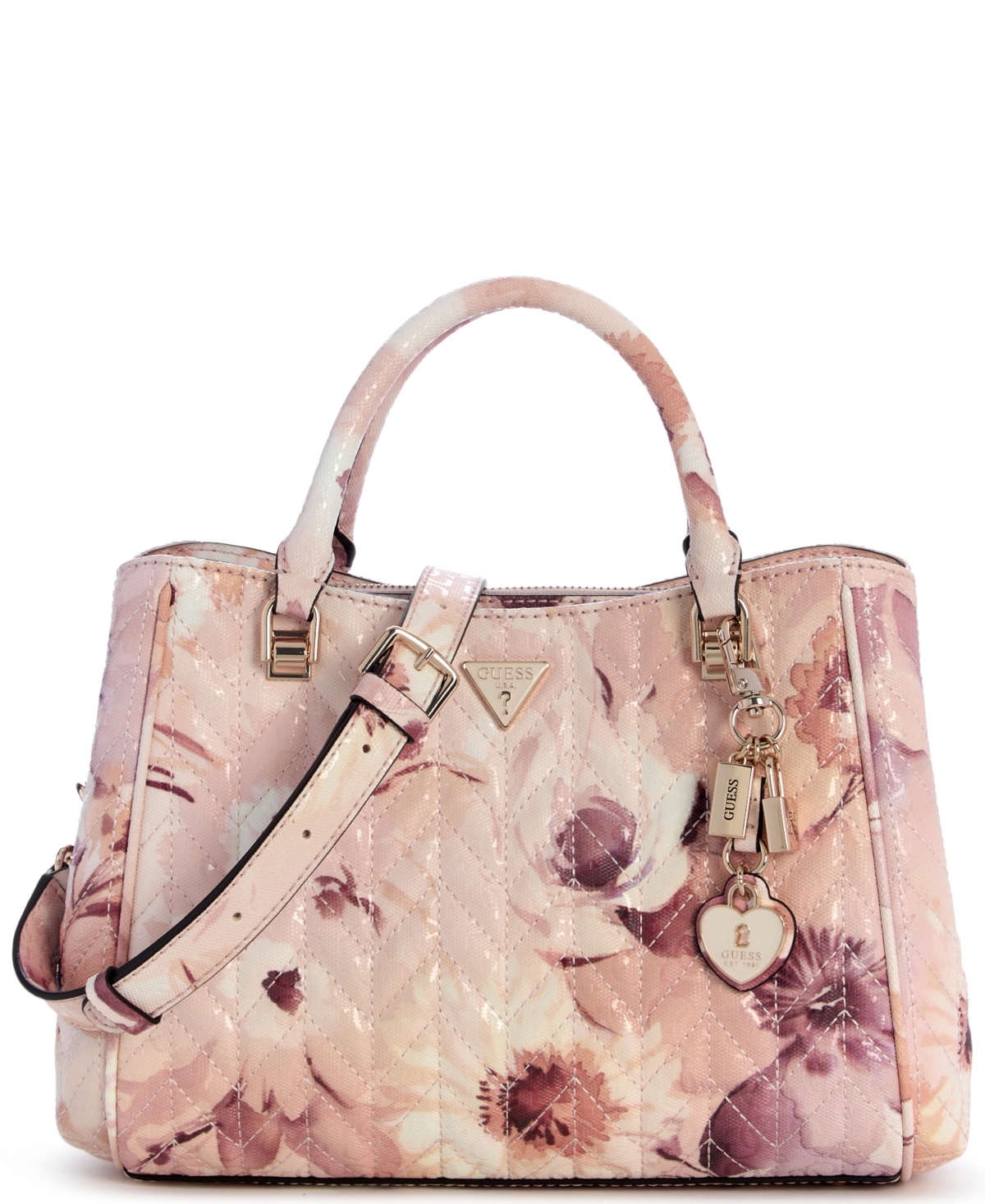 Click here for Guess Stacey Girlfriend Small Satchel Handbag - Fl... prices