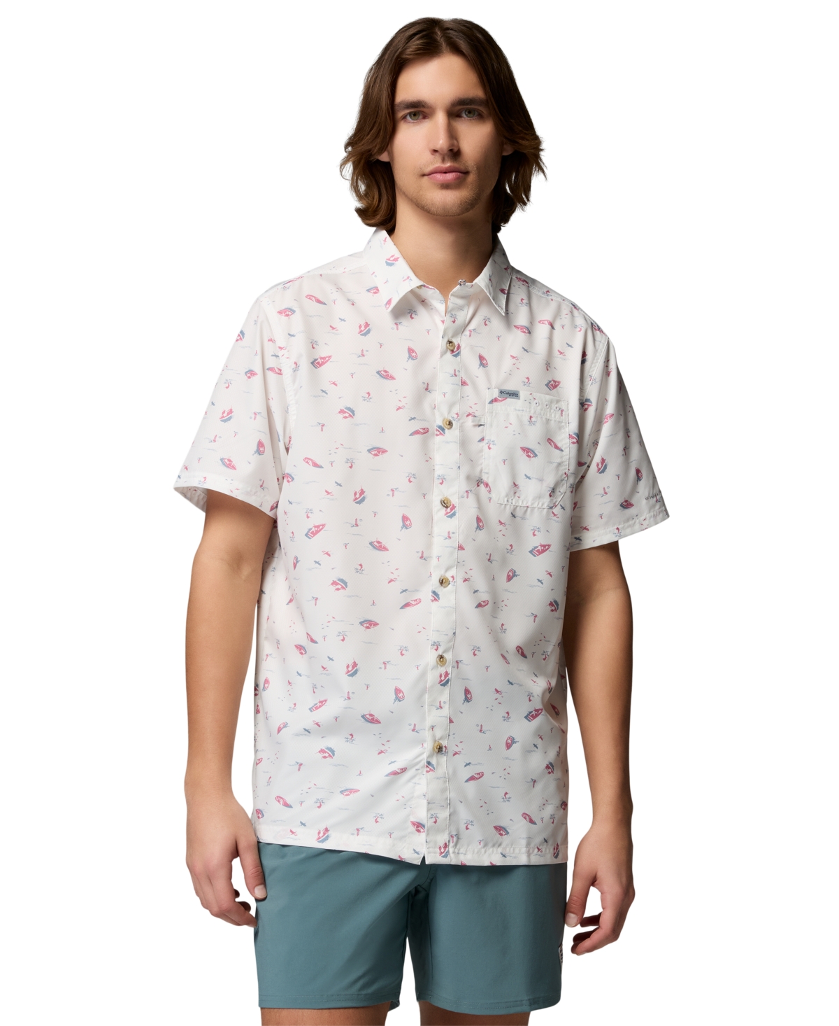 Click here for Columbia Mens Super Slack Tide Camp Shirt - White... prices