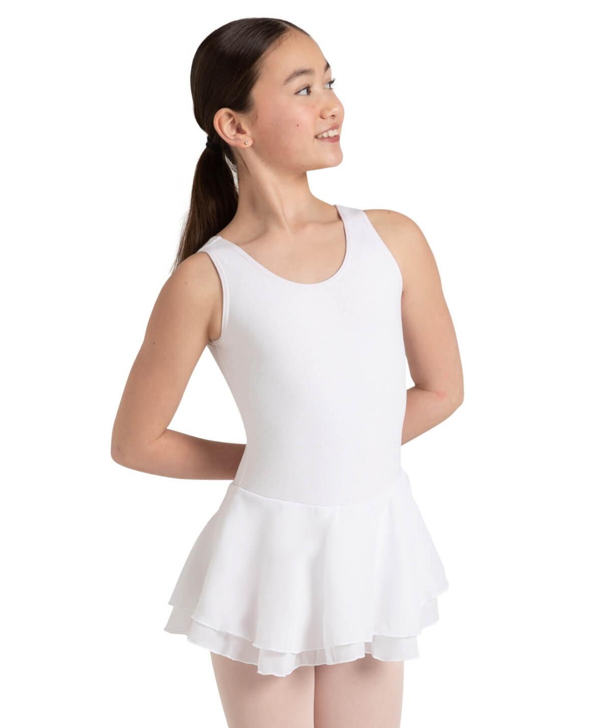 Click here for Capezio Girls Double Layer Skirt Tank Dress - Whit... prices