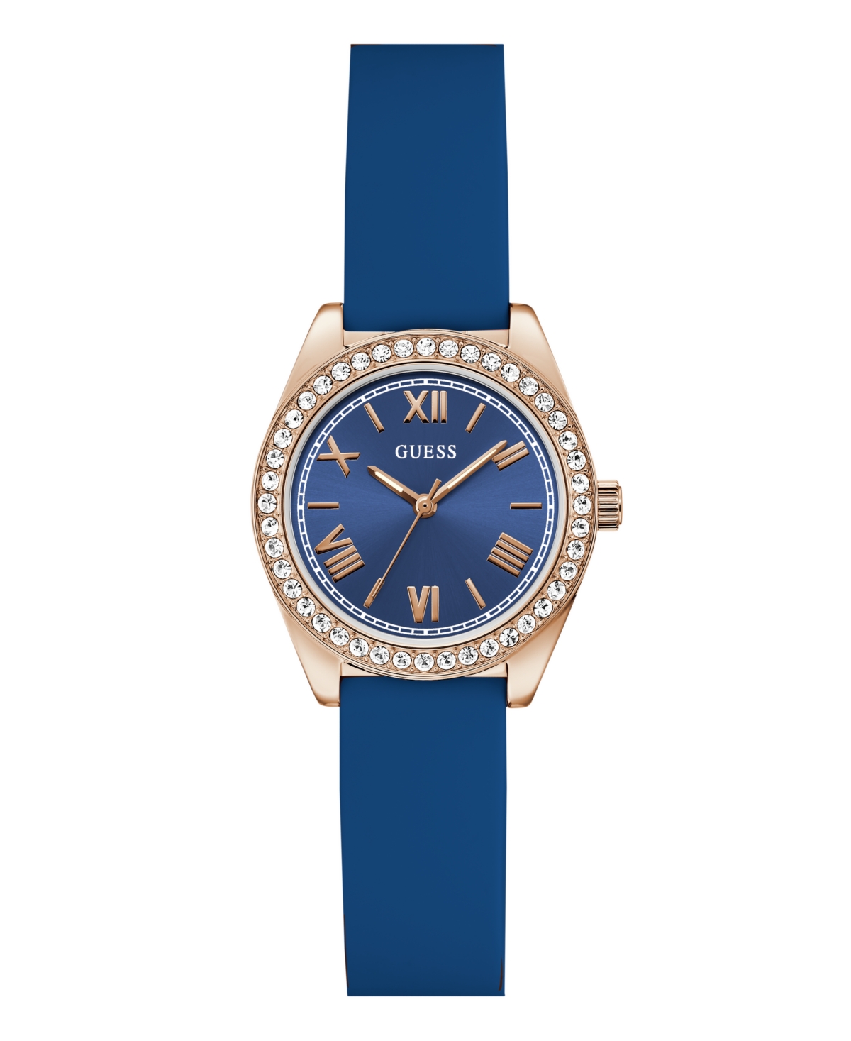 Click here for Guess Womens Quartz Blue Silicone Watch 30mm - Blu... prices