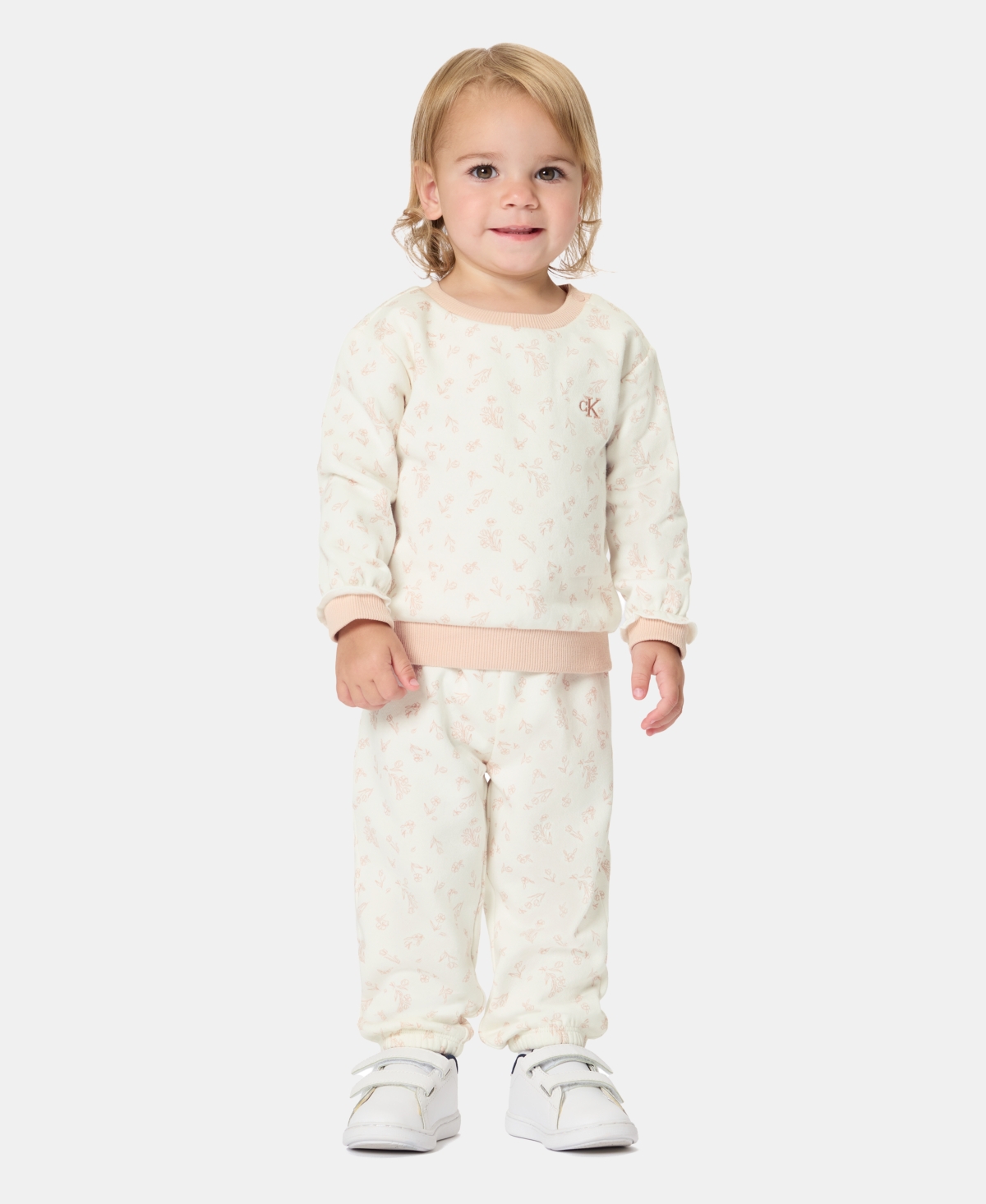 Click here for Calvin Klein Baby Girls Printed Sweatshirt and Jog... prices