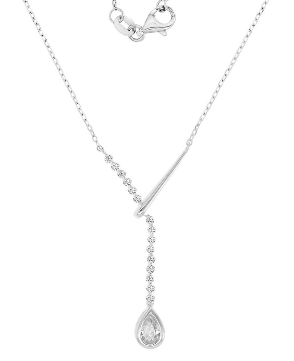 Click here for Macys Rhodium Over Sterling Silver Cubic Zirconia... prices