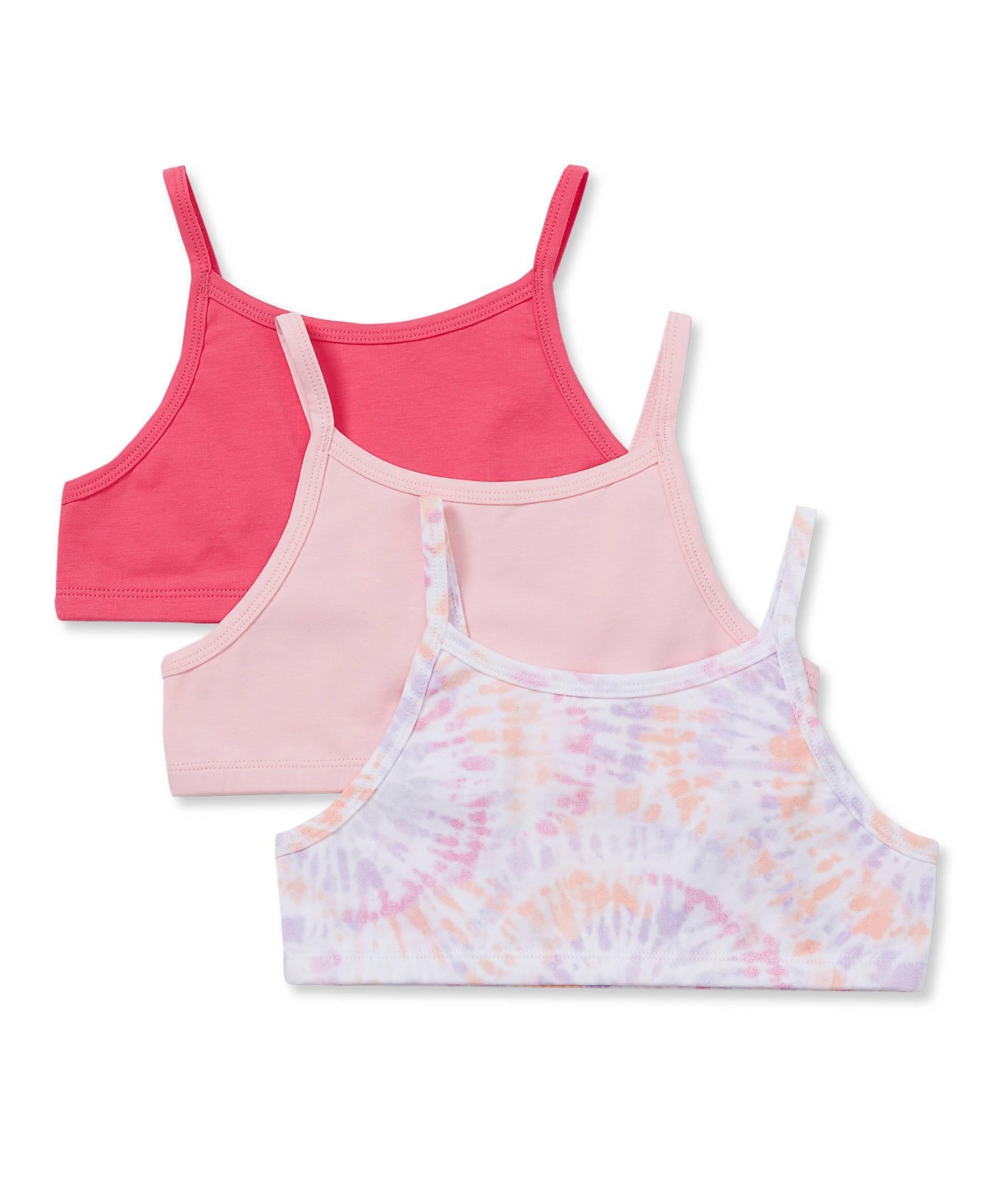 Click here for Lands End Girls Pull On Bra 3 Pack - Pink multi prices