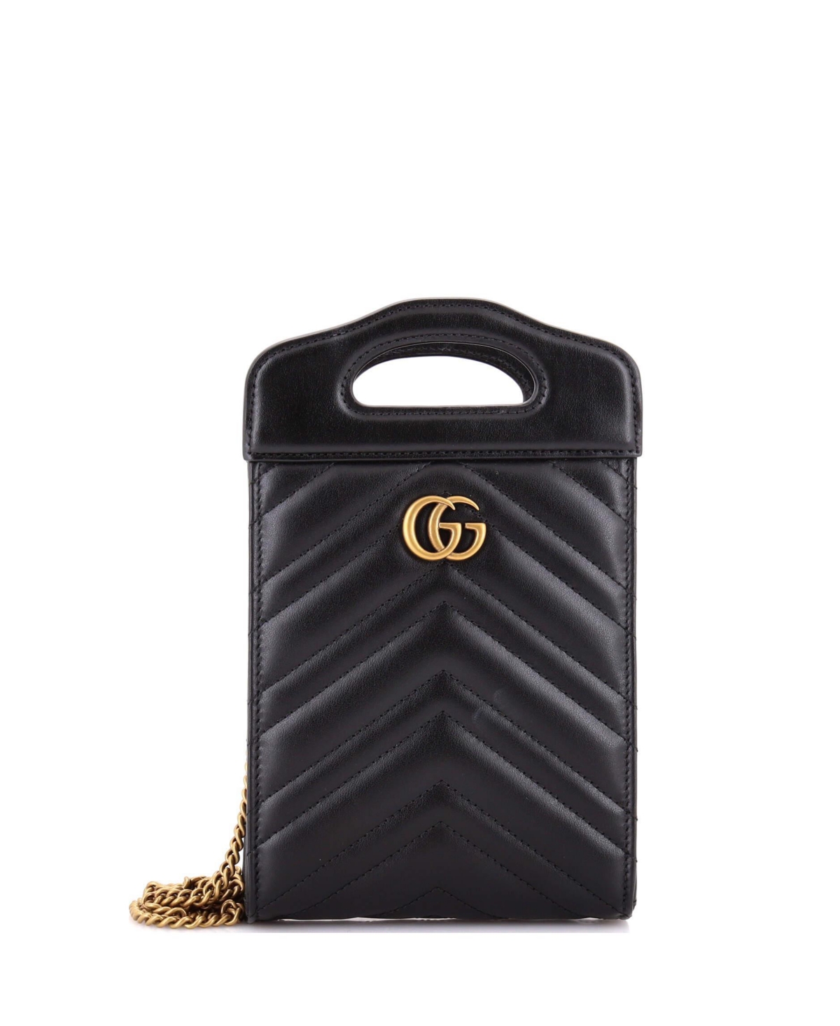 Click here for Pre-Owned Gucci Mini Gg Marmont Top Handle Convert... prices